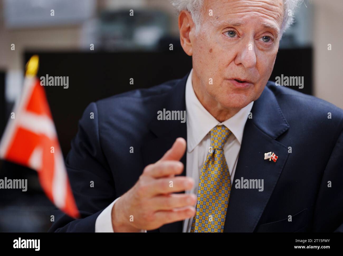 Alan Leventhal, US ambassador in Denmark onboard the US Coast Guard ...