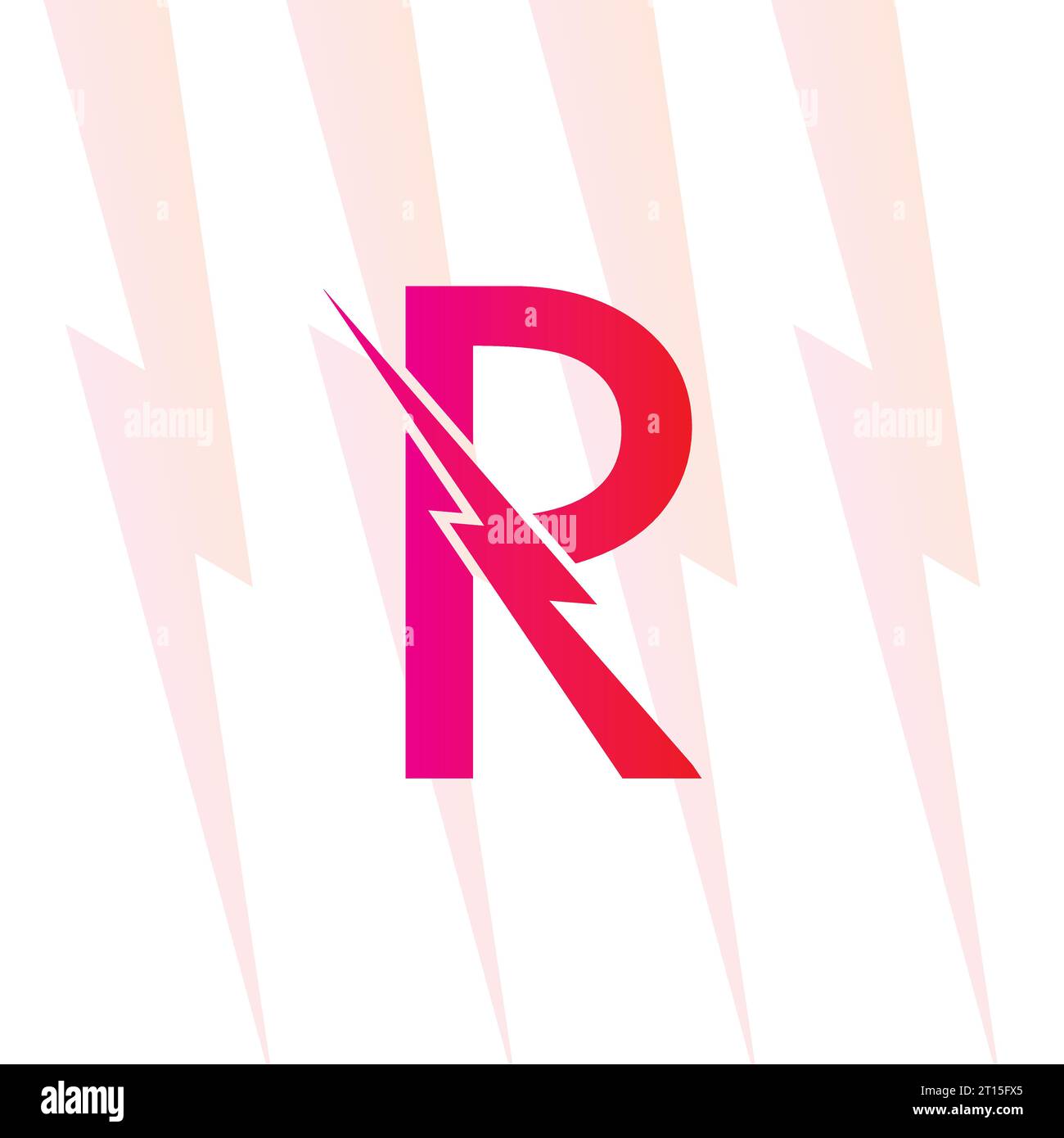 R letter logo with the Electrical sign, electricity logo, power energy ...