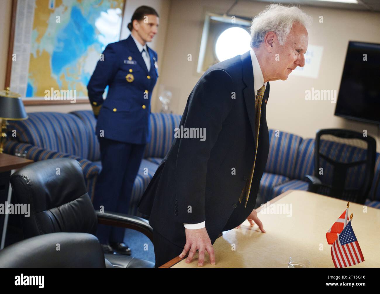 Alan Leventhal, US ambassador in Denmark and US Captain Michele ...