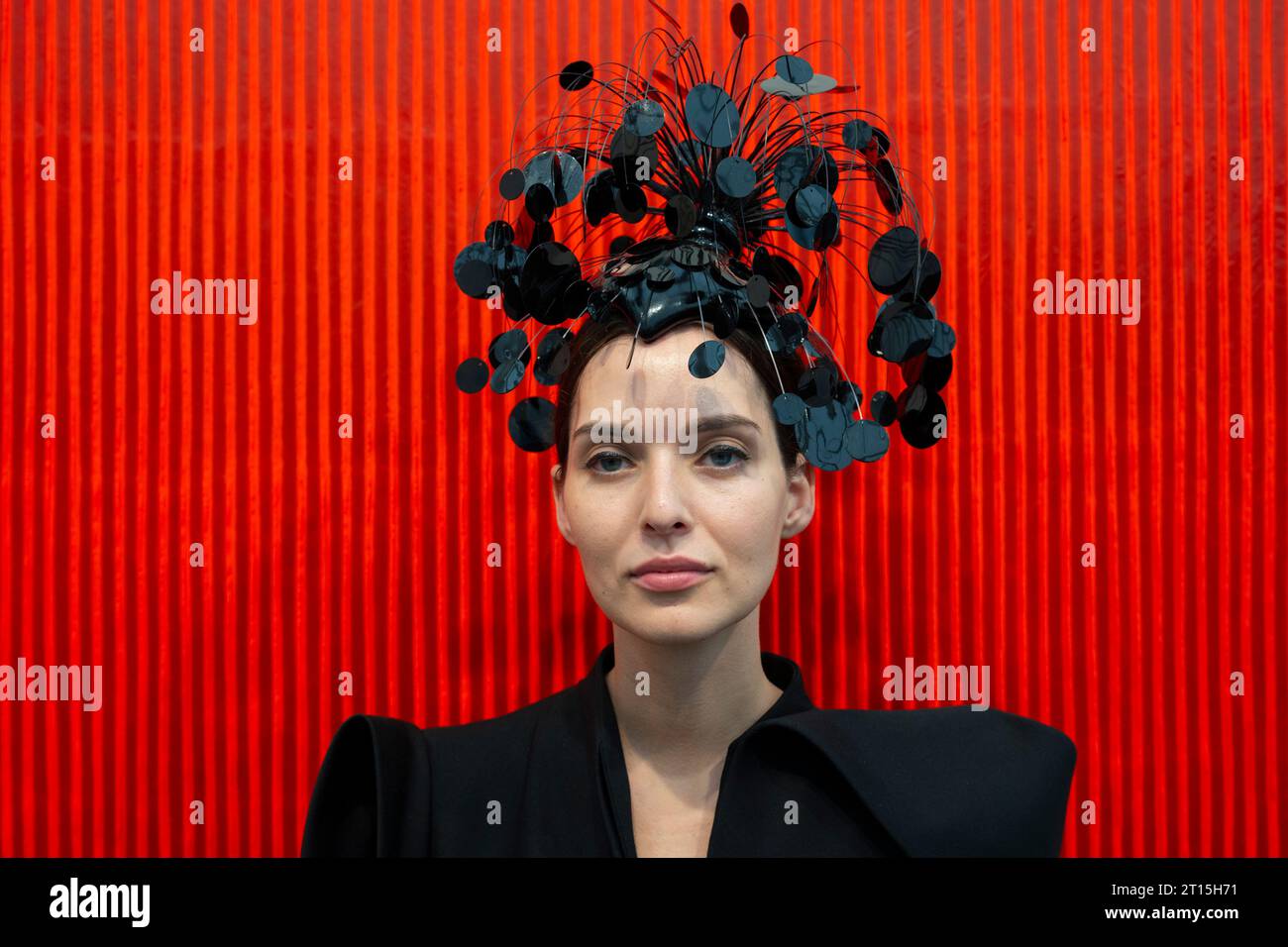 Deborah milner in collaboration with philip treacy hi-res stock ...