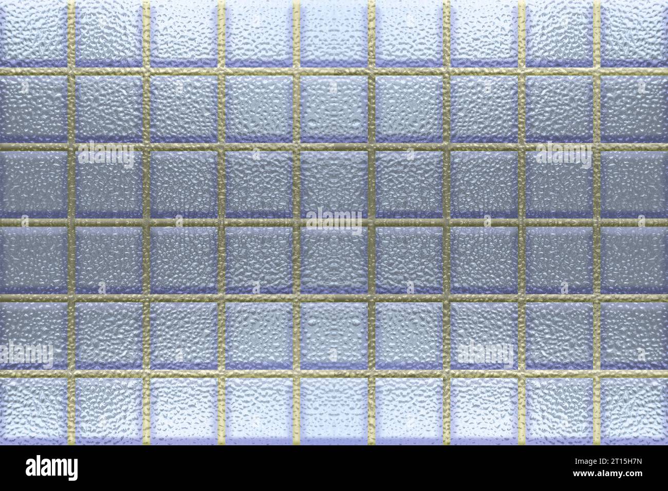 Blue Golden Square 3D glass block for glass window or glass door Stock ...