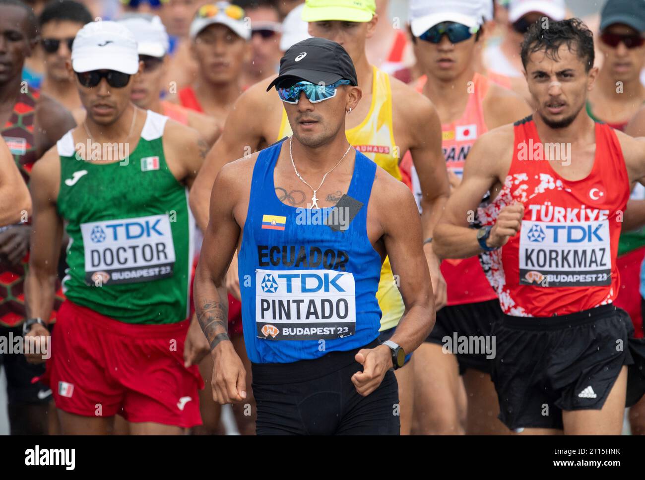 Brian Daniel Pintado of Ecuador competing in the 20 kilometres race ...