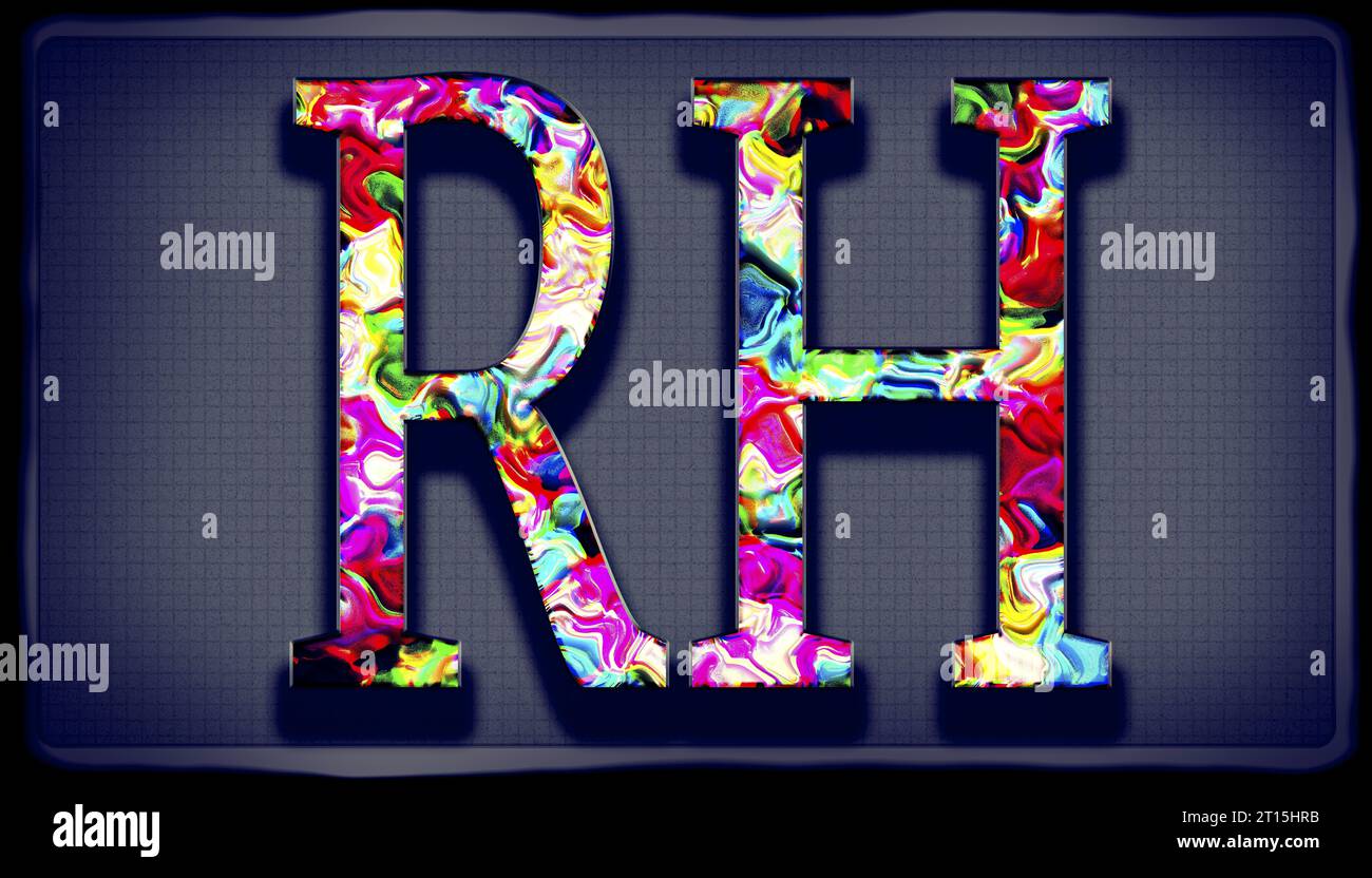 Double letter signature RH in an unique design named Painter rough ...