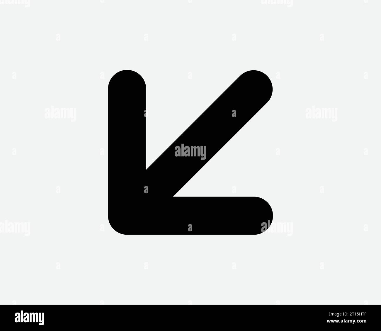 Arrow Point Bottom Left Icon Pointing Position Navigation Path Entrance ...