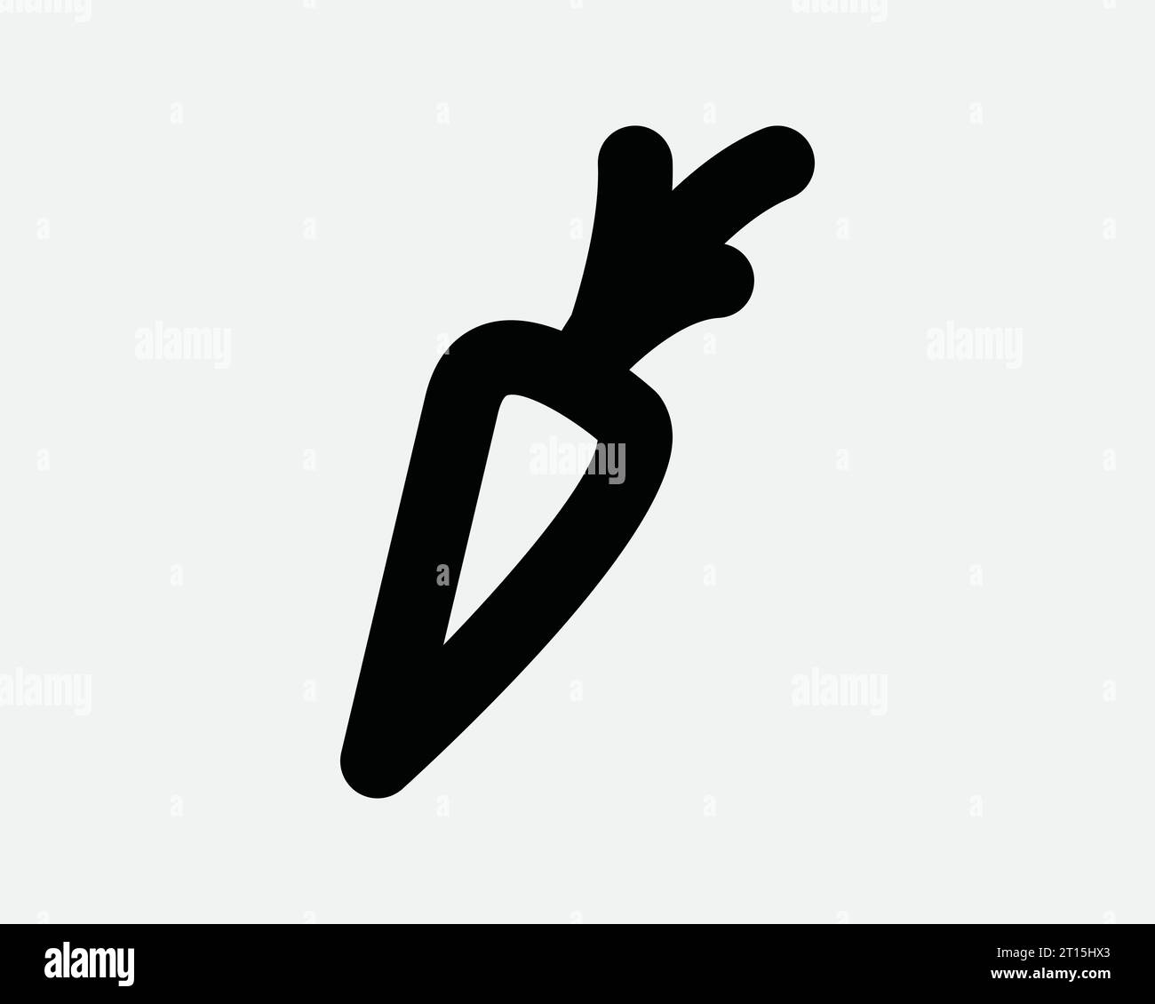 Carrot Icon Sign Symbol Black and White EPS Vector Line Outline ...