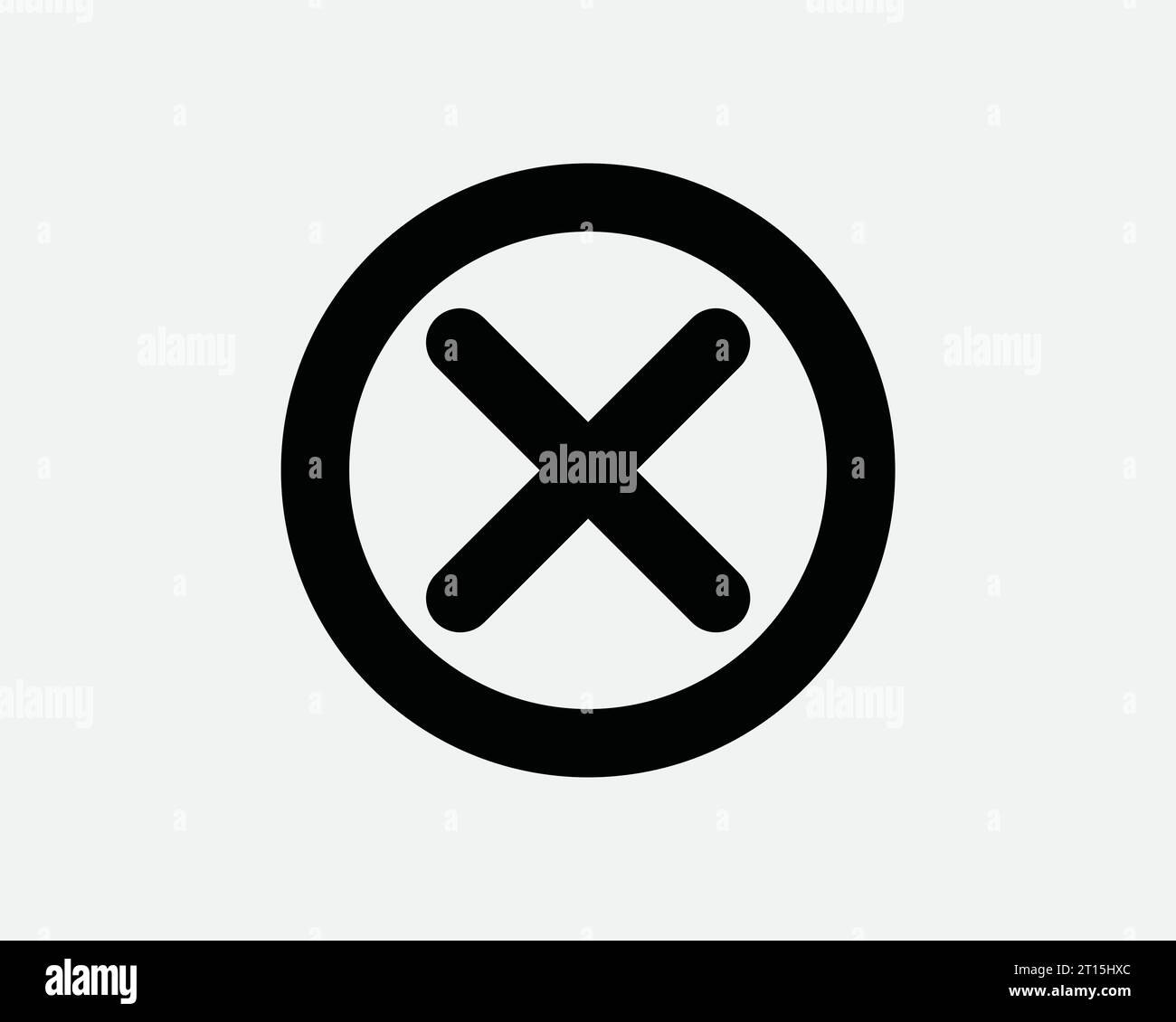 Cancel Circle Icon Round Delete Remove Wrong X Prohibited Reject Not Allowed Negative Deny No ...