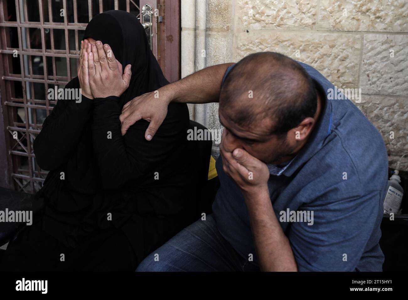 Nablus, Palestinian Territories. 11th Oct, 2023. Palestinians mourn a ...