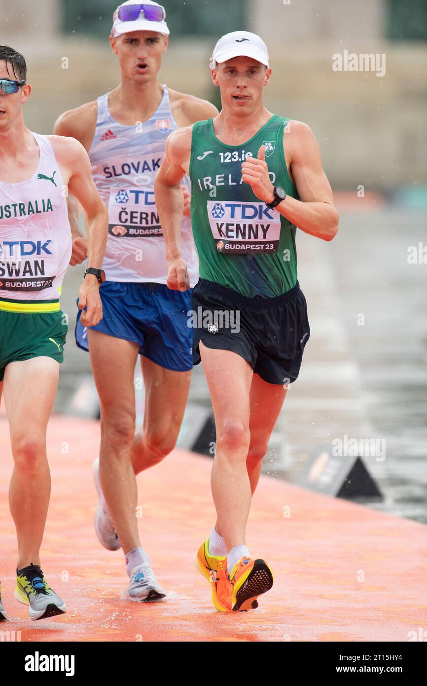 David Kenny of Ireland competing in the 20 kilometres race walk at the ...