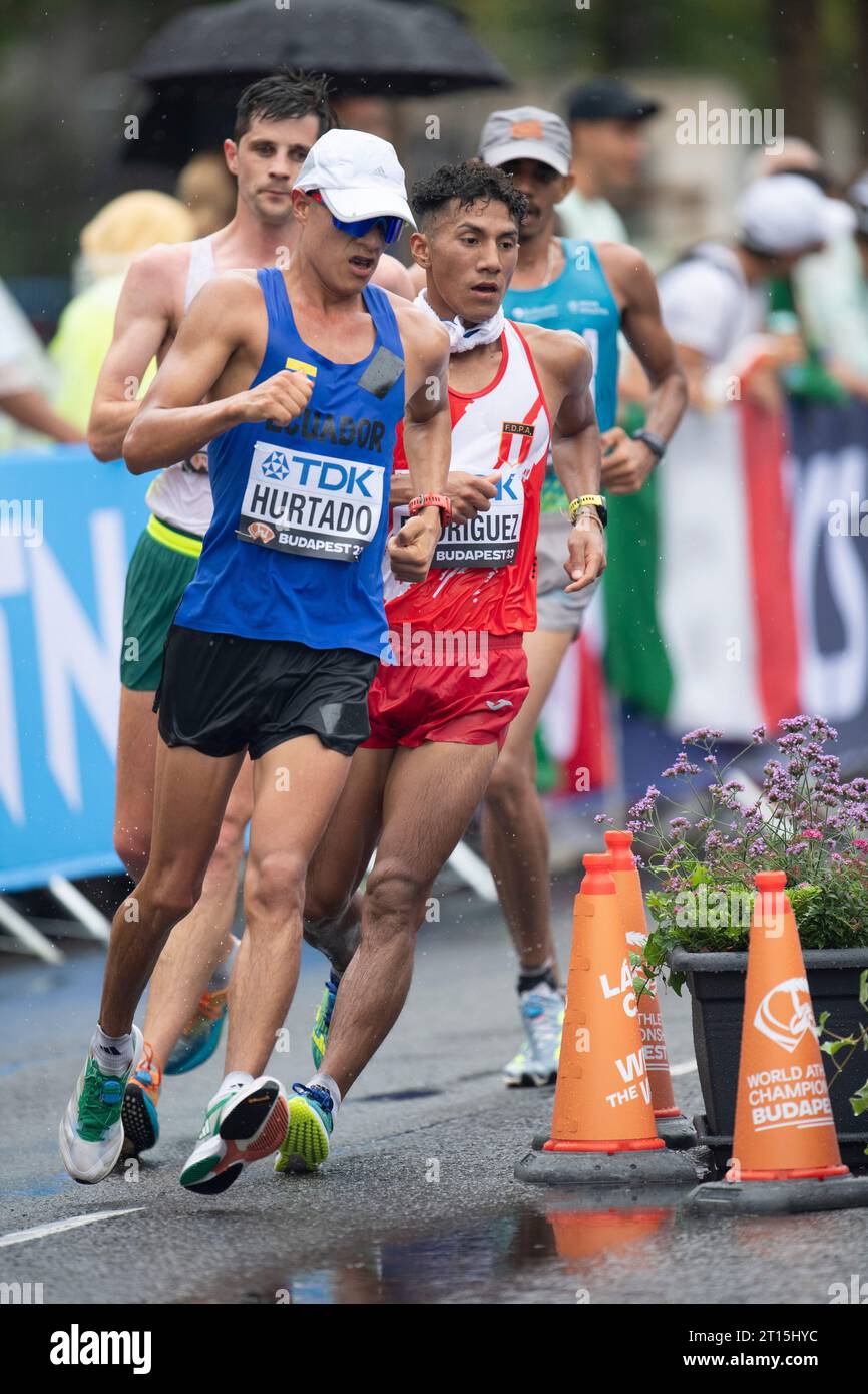 David Hurtado of Ecuador competing in the 20 kilometres race walk at ...