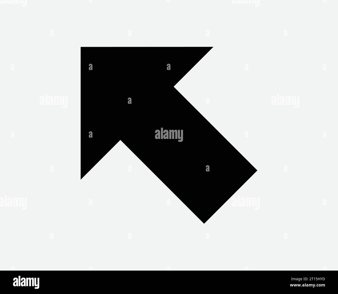 Arrow Top Left Icon Upper Conner Position Navigation Entrance Enter Exit Point Black White Shape ...