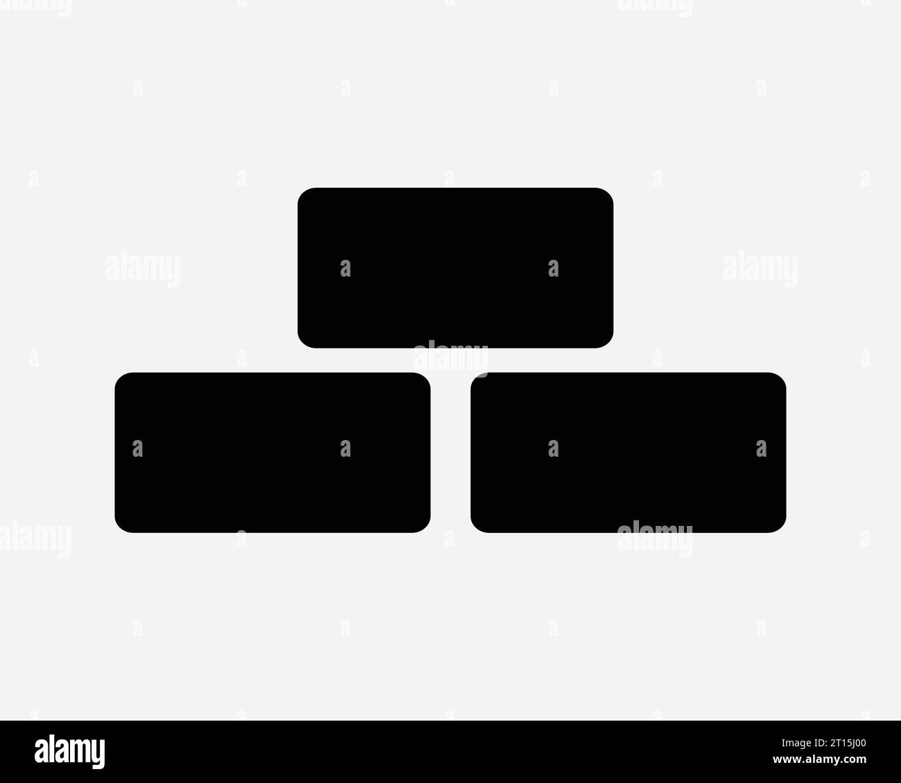 Construction brick icon flat Black and White Stock Photos & Images - Alamy