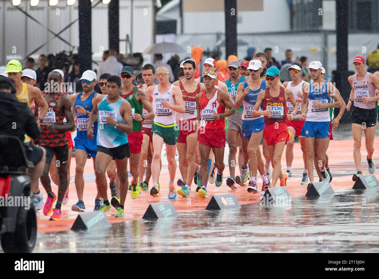 Declan Tingay of Australia competing in the 20 kilometres race walk at the World Athletics ...