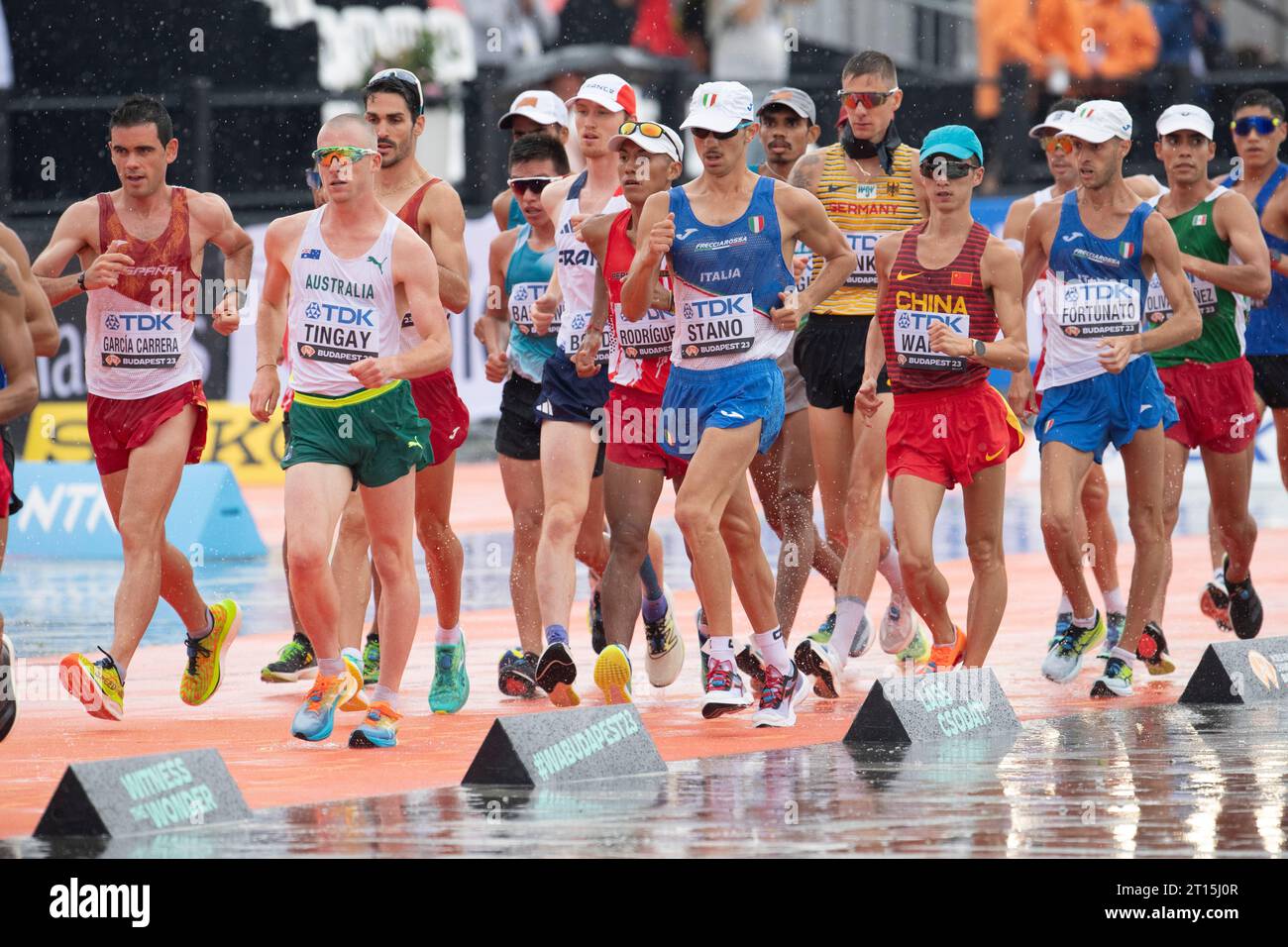 Declan Tingay of Australia competing in the 20 kilometres race walk at ...