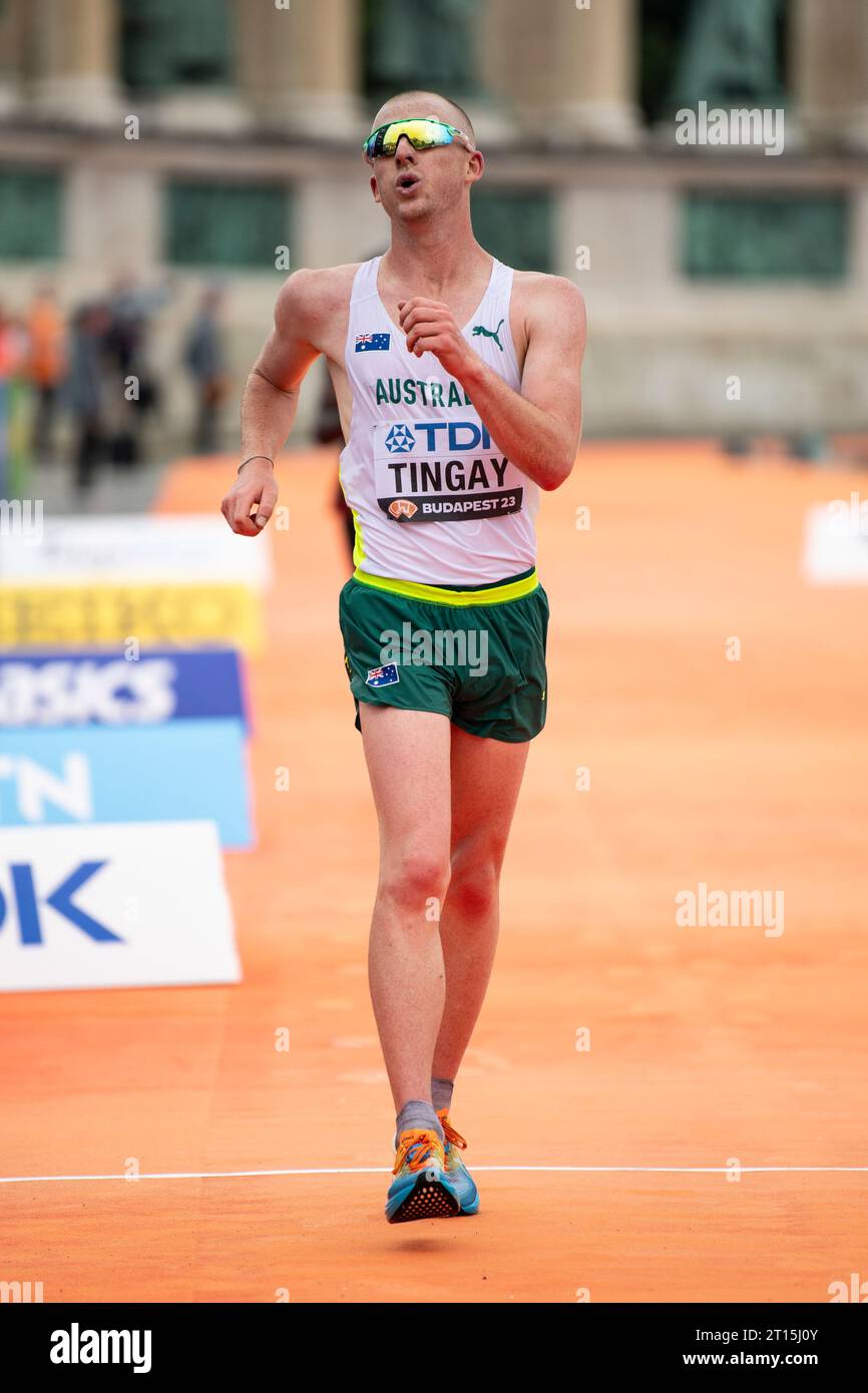 Declan Tingay of Australia competing in the 20 kilometres race walk at the World Athletics ...