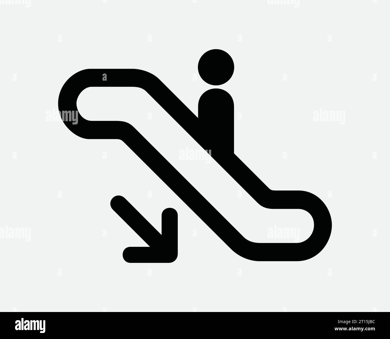 Escalator Going Down Icon Downwards Arrow Bottom Point Pointer Moving ... Escalator Going Down Icon Downwards Arrow Bottom Point Pointer Moving ...