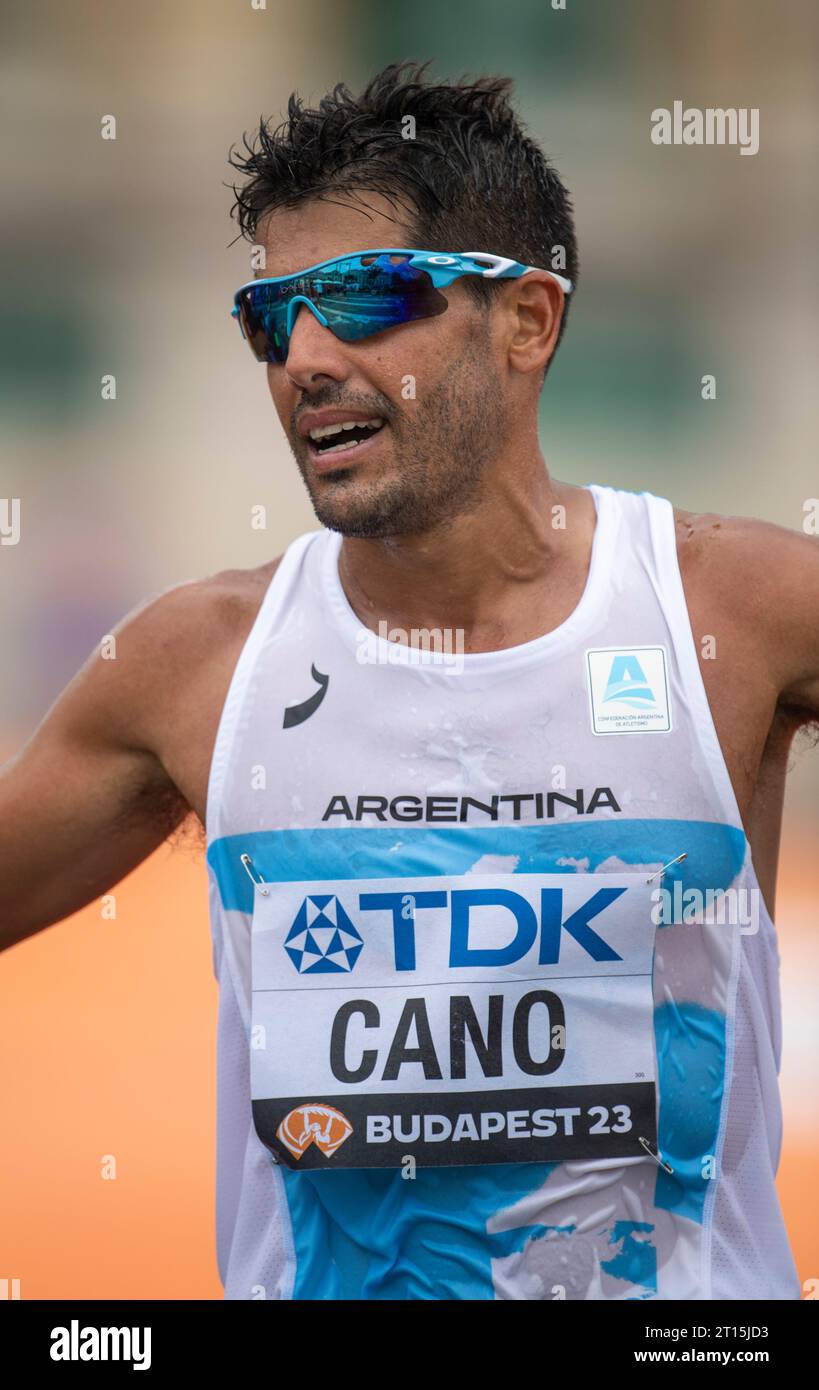 Juan Manuel Cano of Argentina competing in the 20 kilometres race walk ...