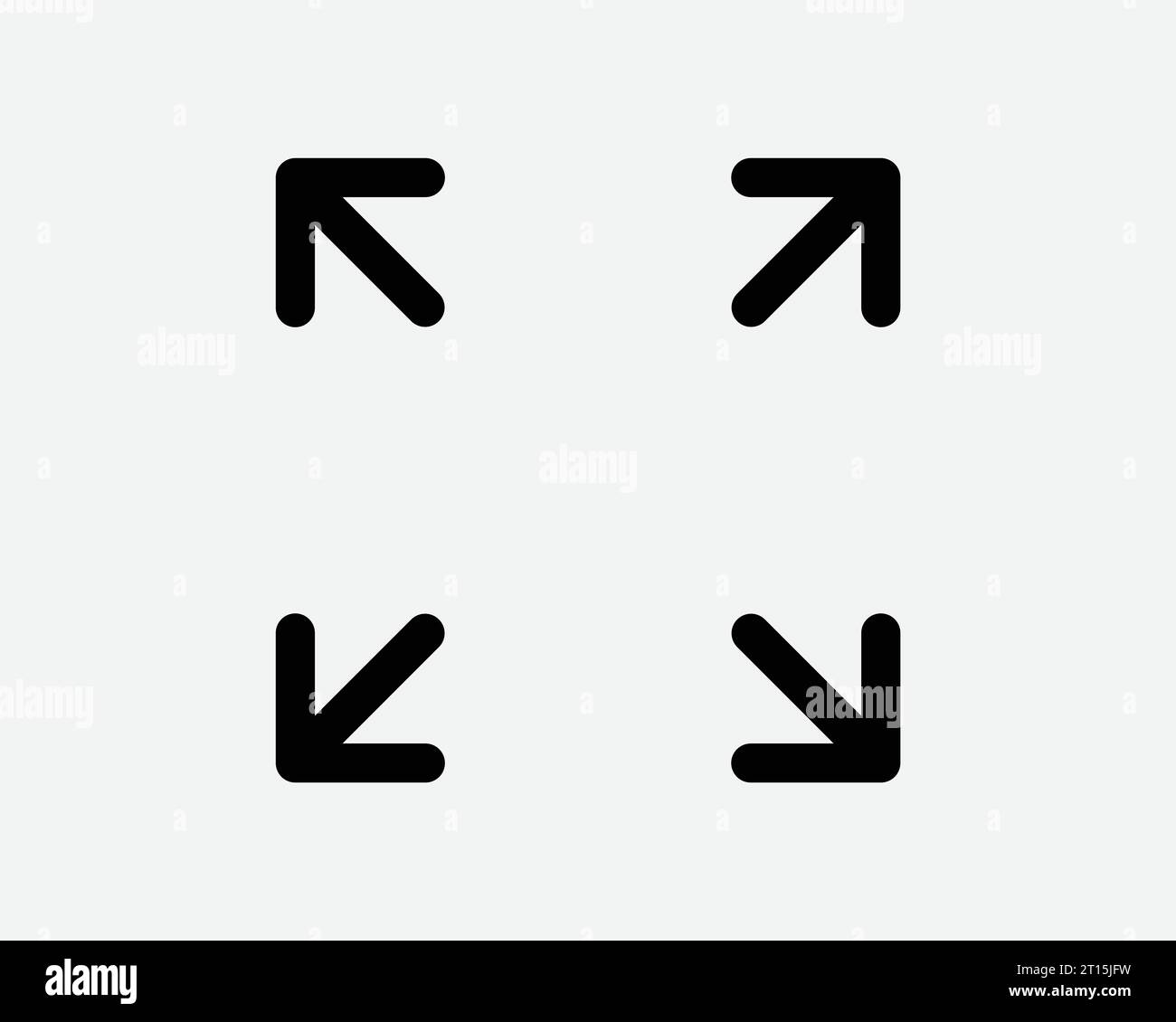 Expanding Arrows Icon Four Arrow 4 Point Pointers Zoom In Out Gesture ...