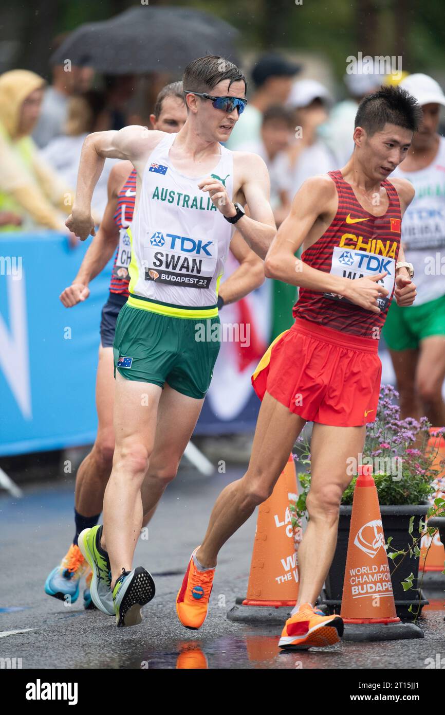 Kyle Swan of Australia competing in the 20 kilometres race walk at the ...
