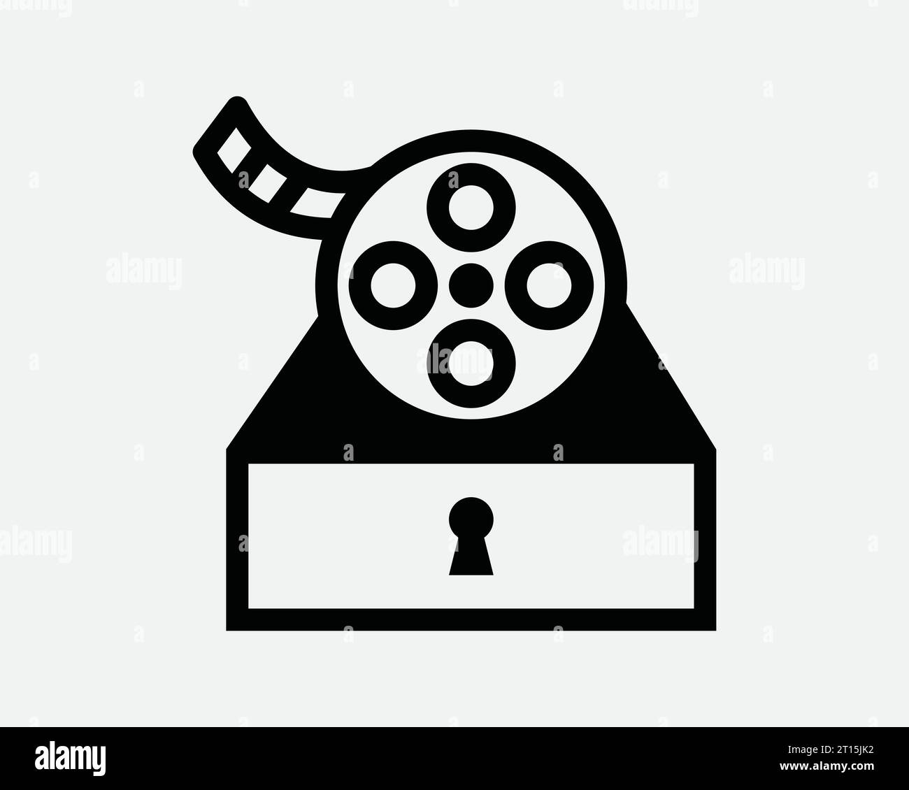 Film Archive Icon Reel Strip Media Storage Video Document File Folder Multimedia Movie Cinema
