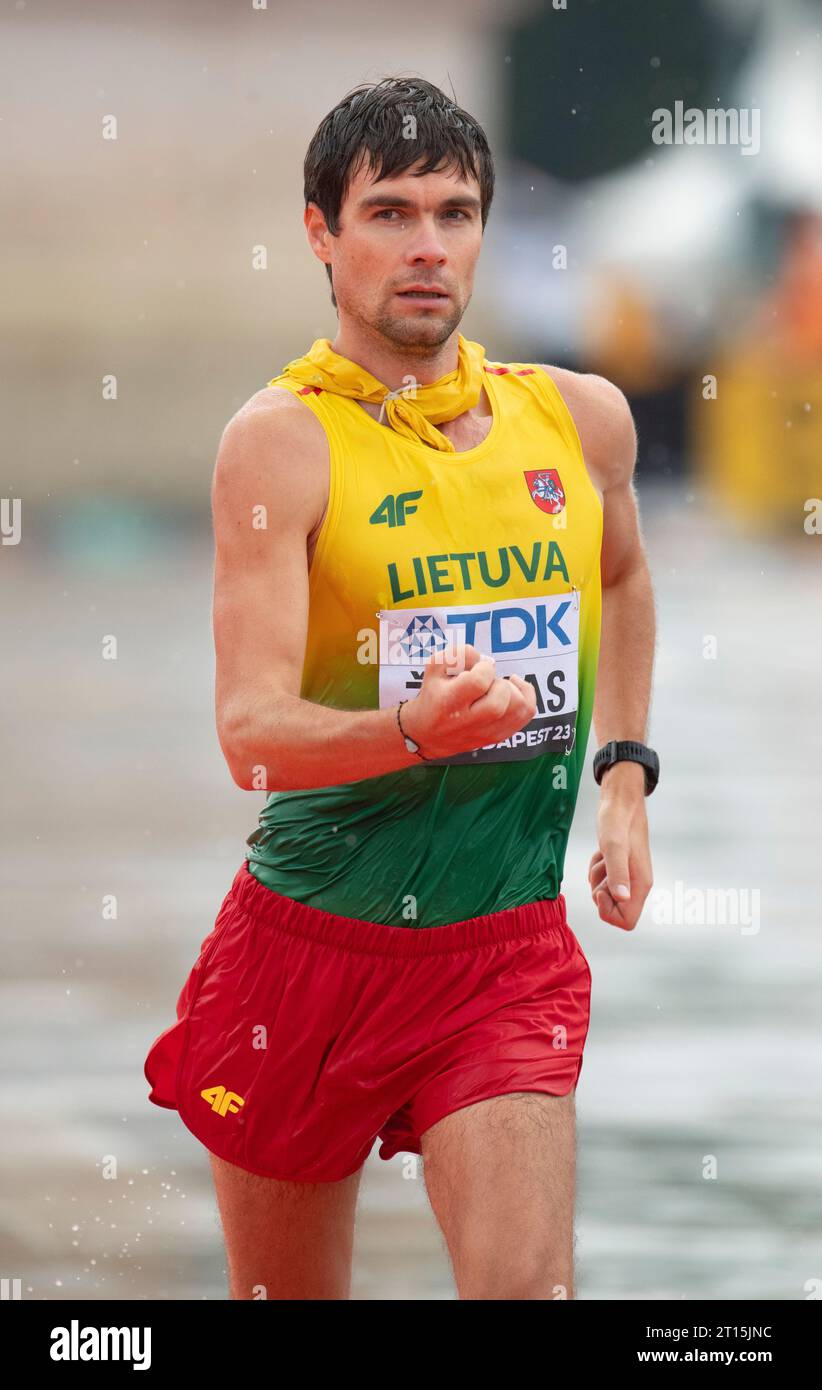 Marius Žiūkas of Lithuania competing in the 20 kilometres race walk at ...