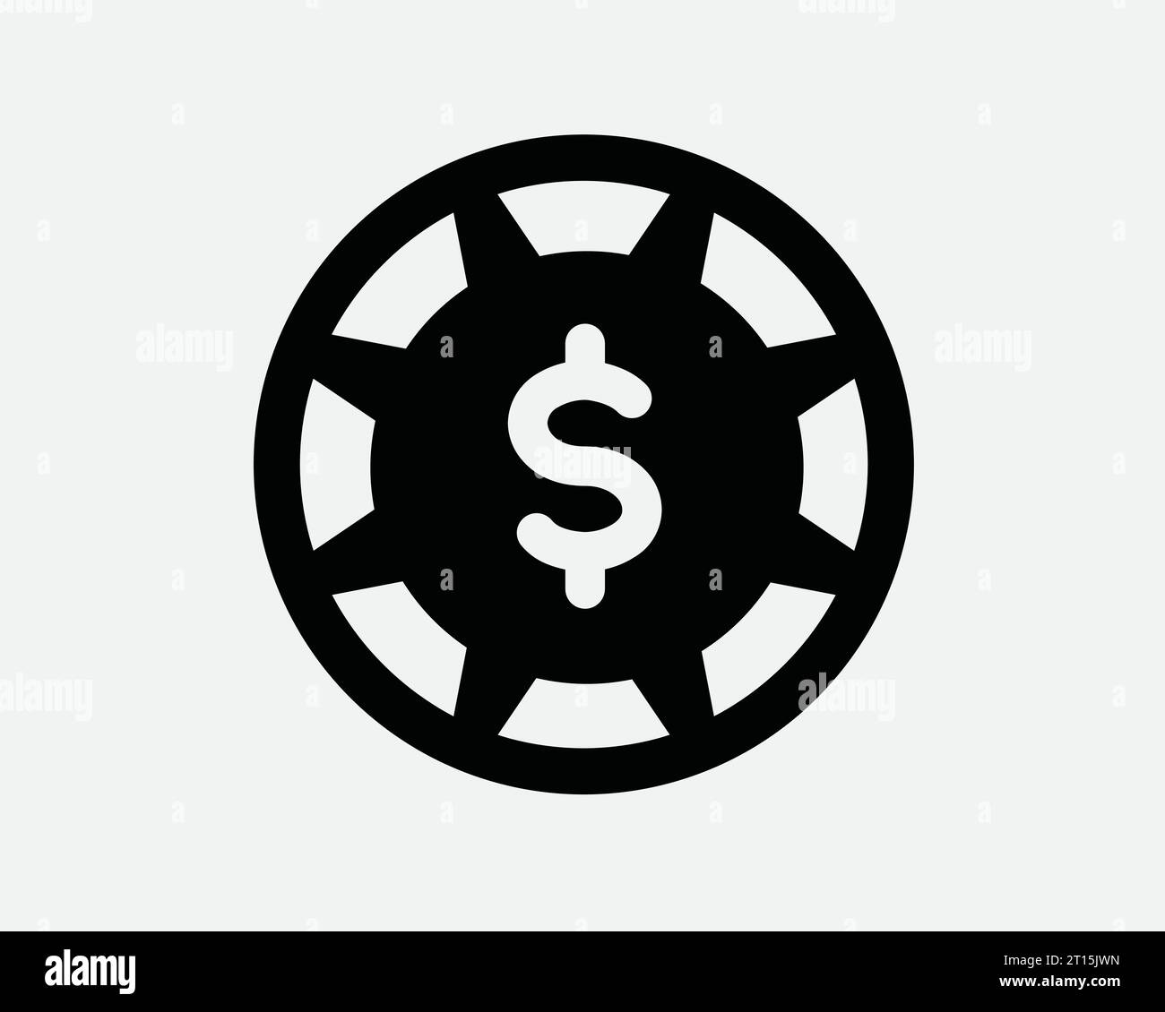 Fortune Wheel Icon Luck Lucky Gamble Casino Dollar Money Win Roulette ...