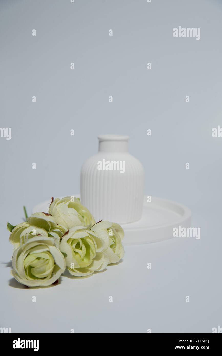 Small white ceramic vase.handmade symbolic ceramic figurines Stock ...