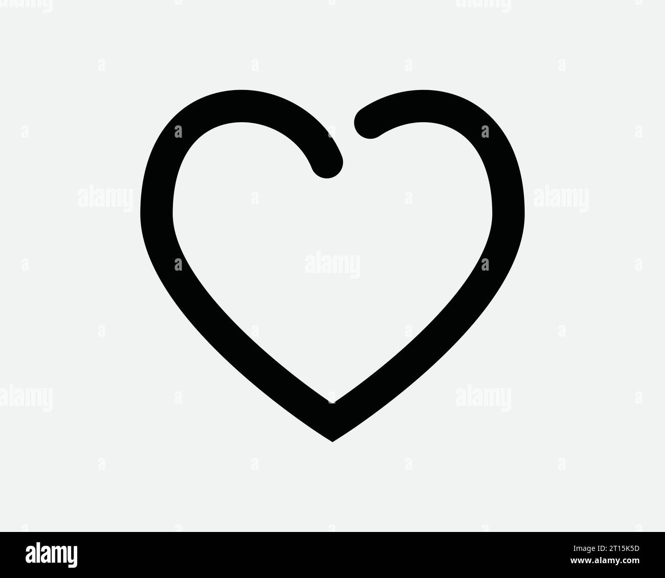 Heart love romantic symbol outline hi-res stock photography and images ...
