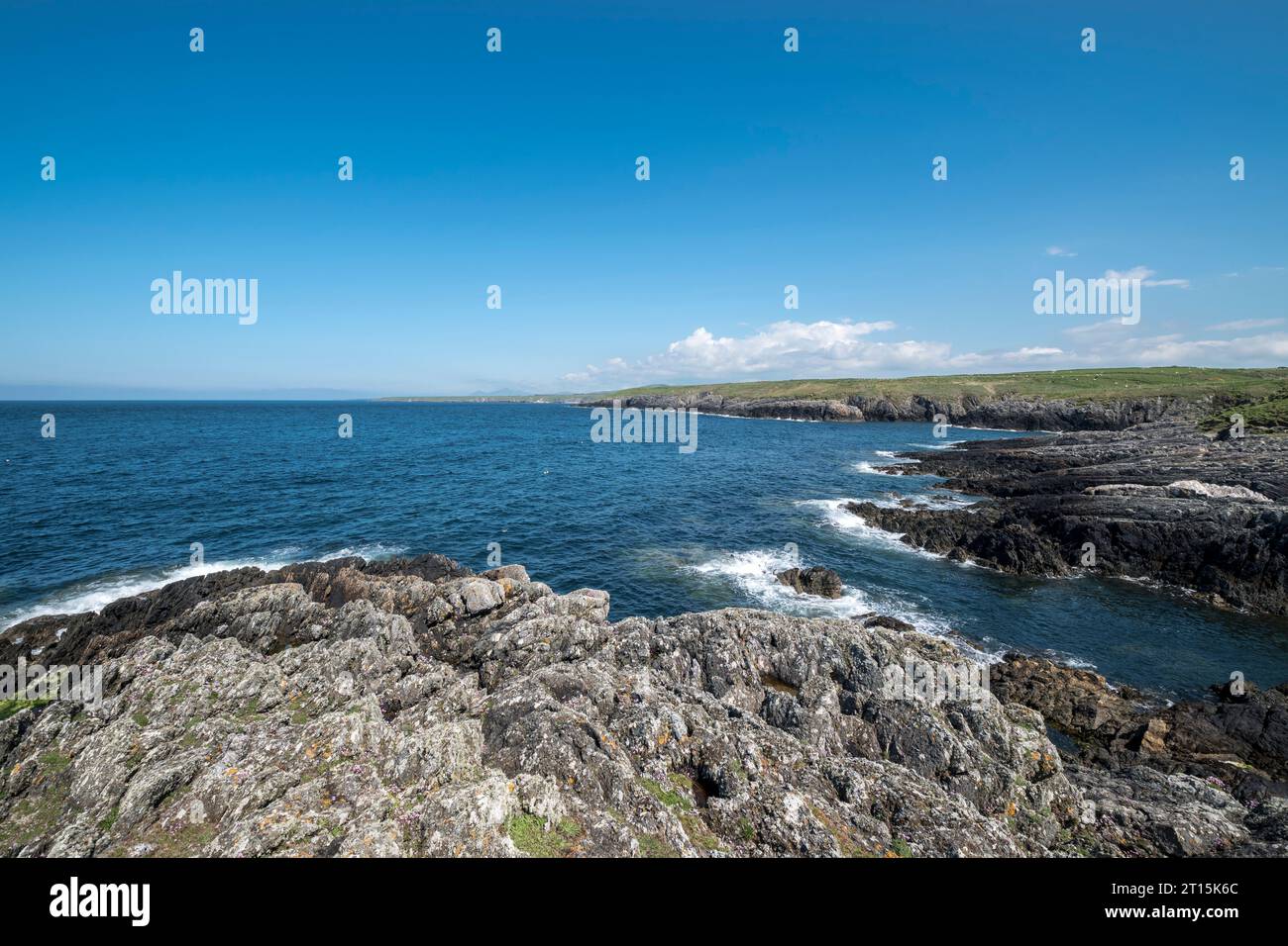 Views to the Irish sea from the Lleyn Peninsula Coastal footpath from ...