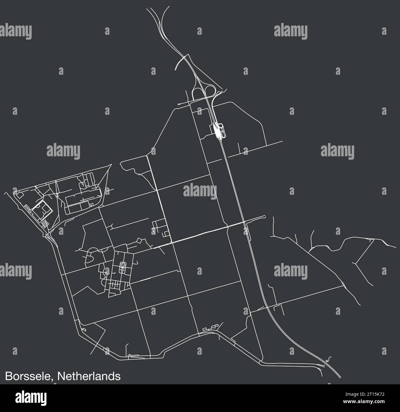 Street roads map of BORSSELE, NETHERLANDS Stock Vector Image & Art - Alamy