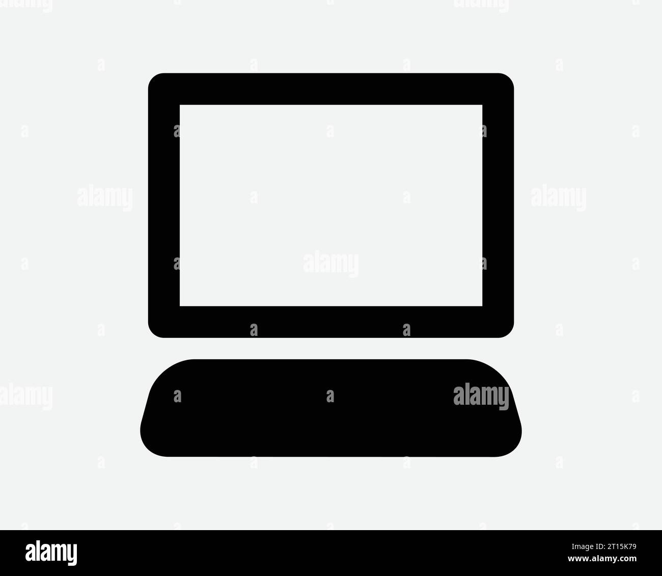 White line computer keyboard icon Black and White Stock Photos & Images ...