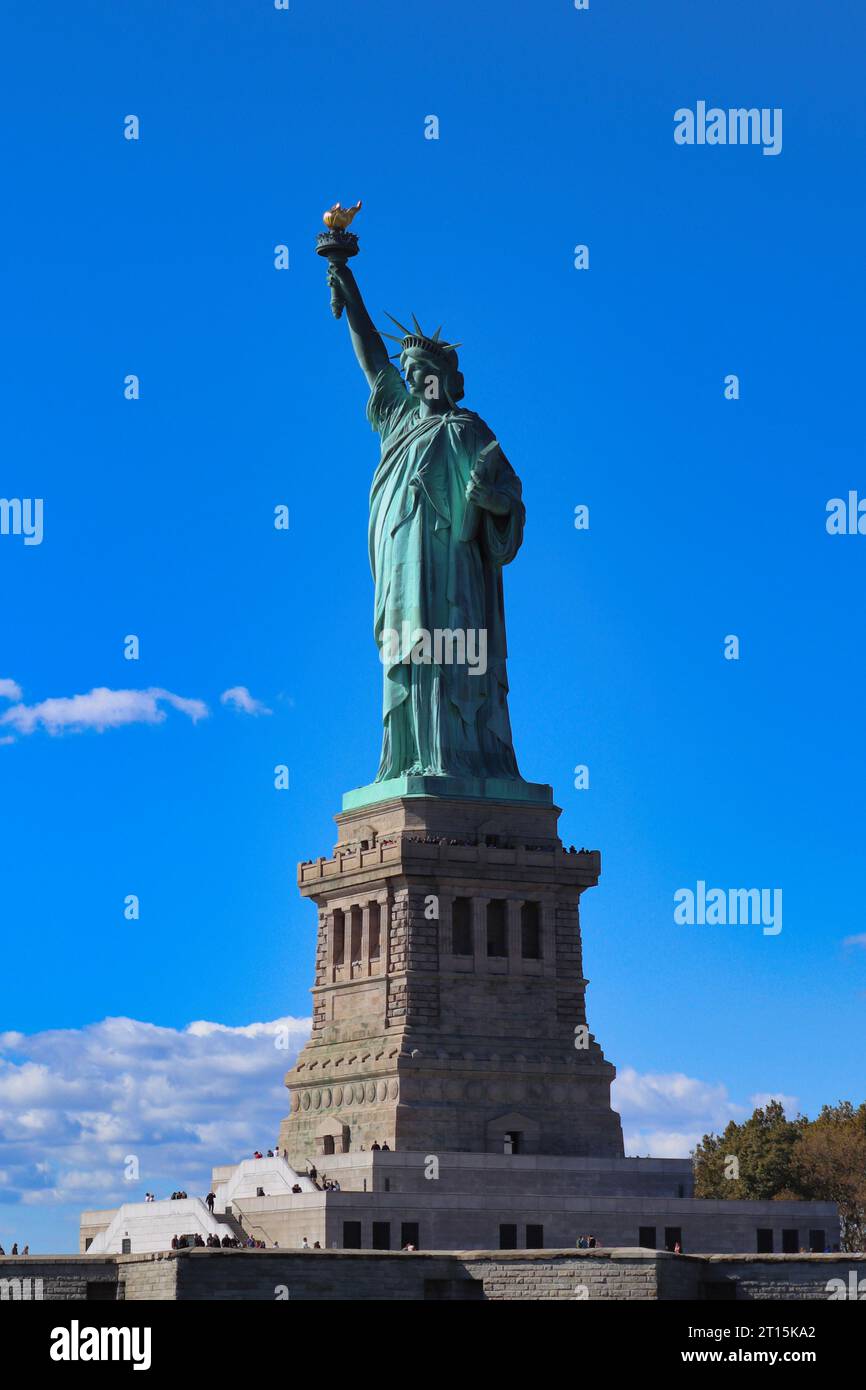 The Statue of Liberty, New York City. A close up of the Iconic National ...