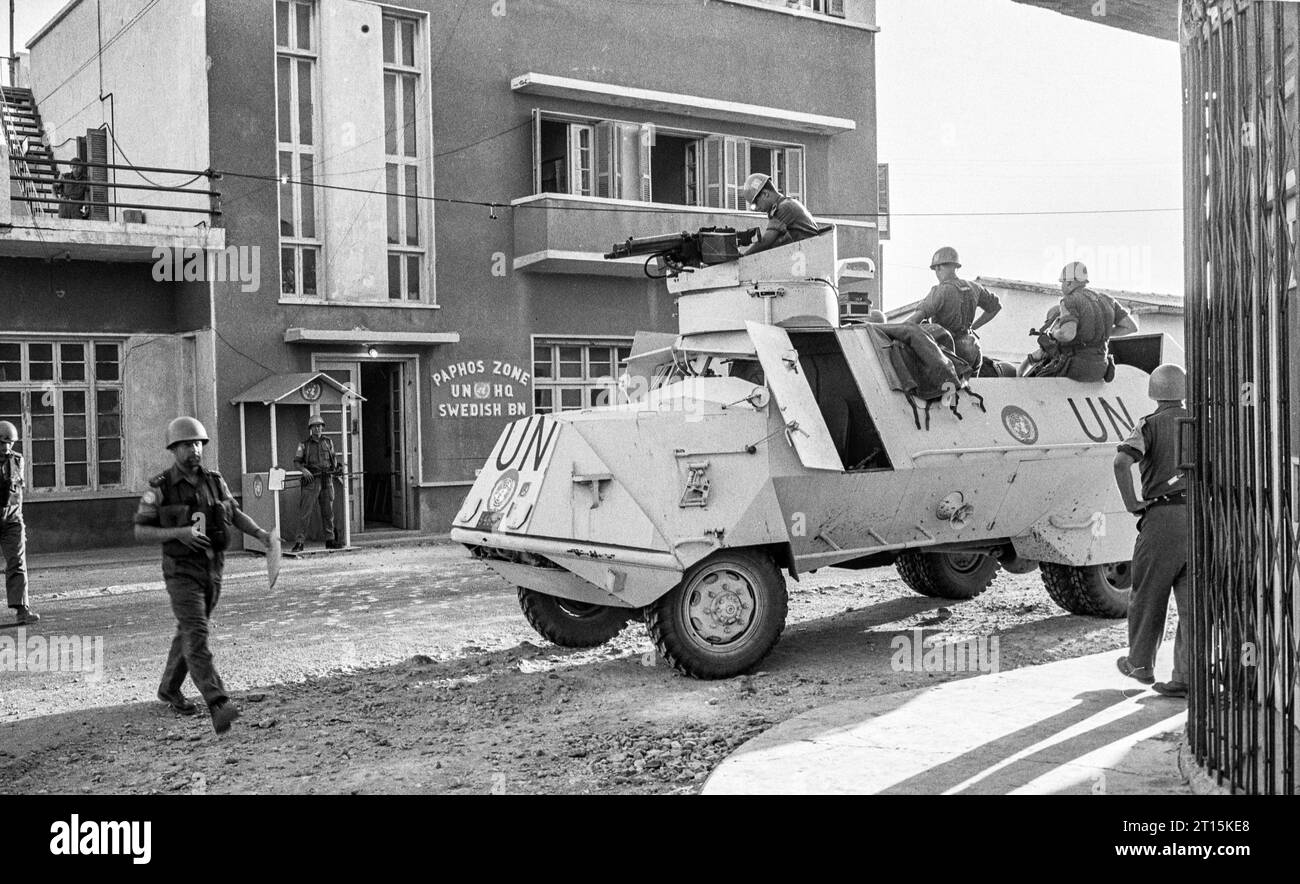 Swedish UN soldiers in Cyprus 1964. photo: Bo Arrhed Armored car ...