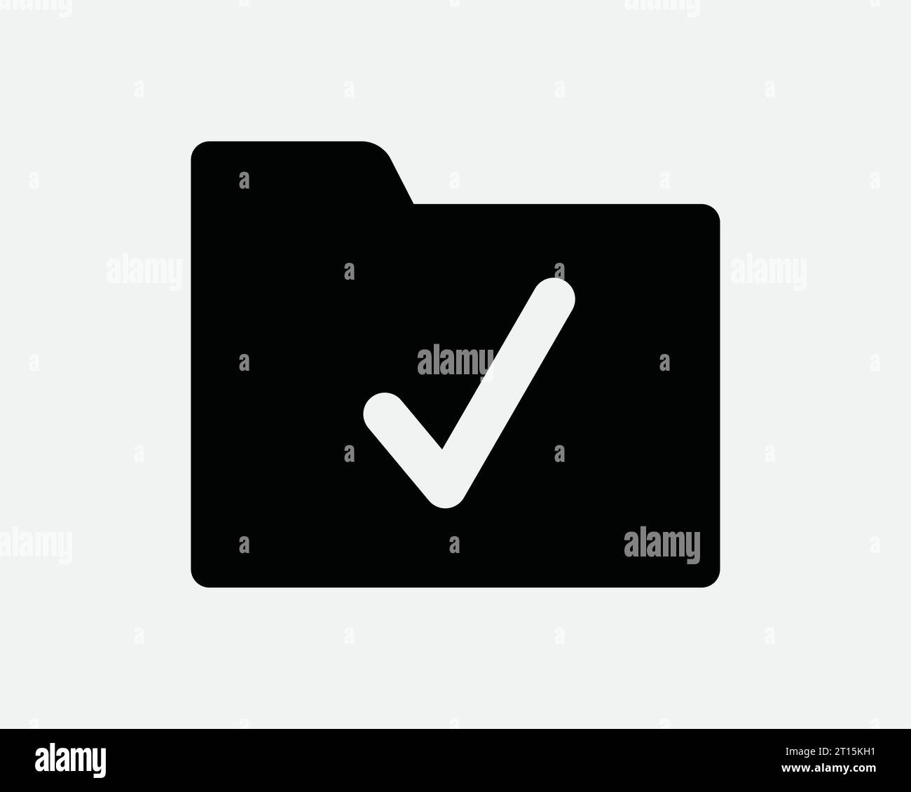 Verified Folder Icon Tick File Yes Document Confirm Verify Approve Approval Approved Success App ...