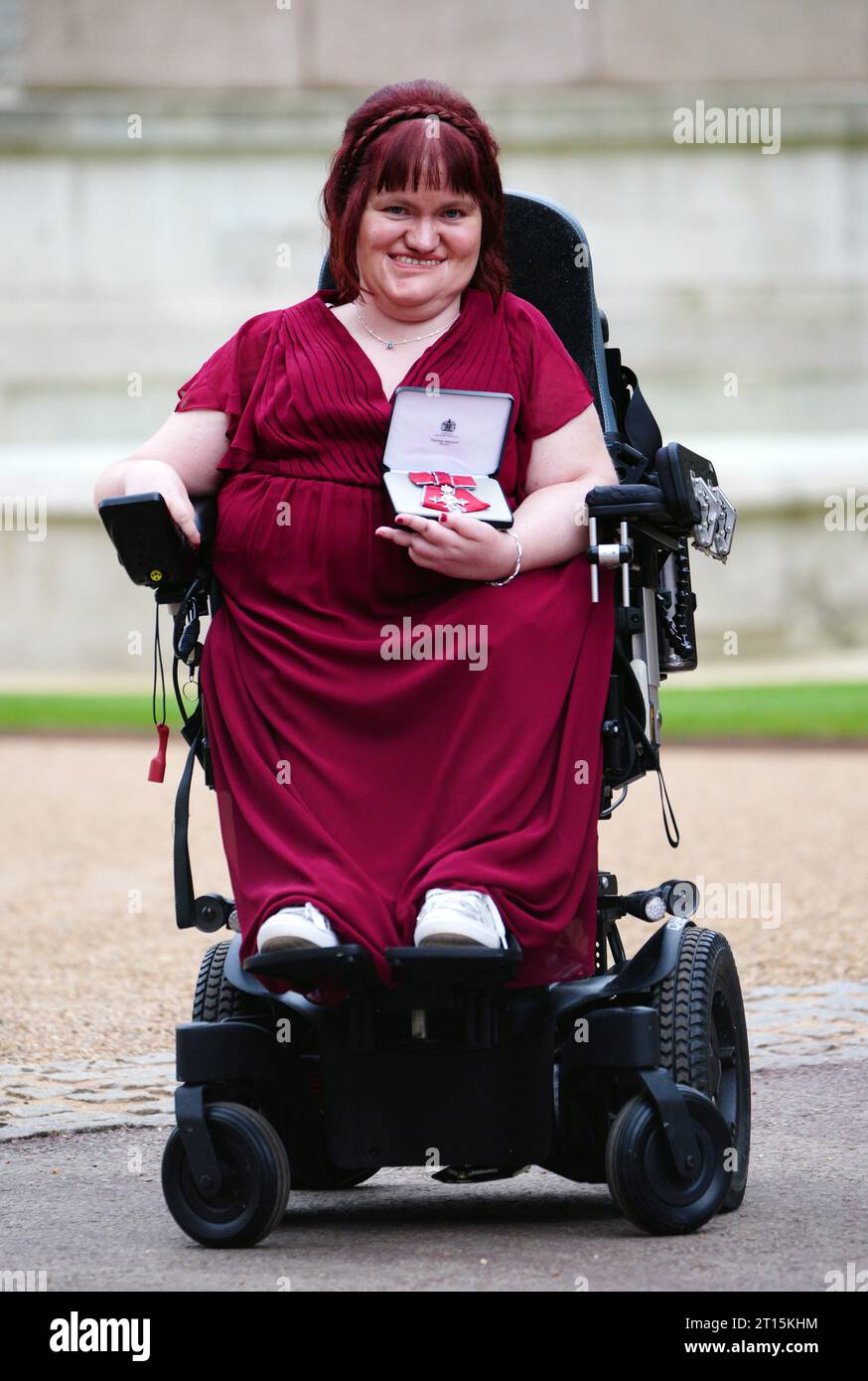 Michaela Hollywood after being made a Member of the Order of the ...