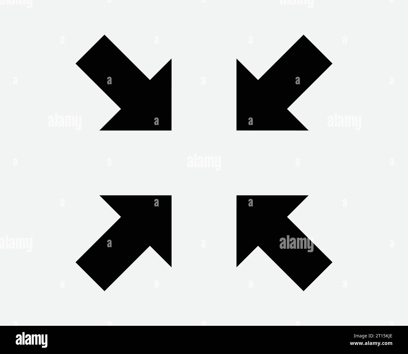 Zoom Out Icon 4 Arrows Arrow Point Pointer Gesture Aim Target Location Position Navigation In ...