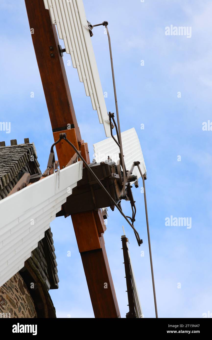 detail of the wide wooden windmill blade without people Stock Photo - Alamy