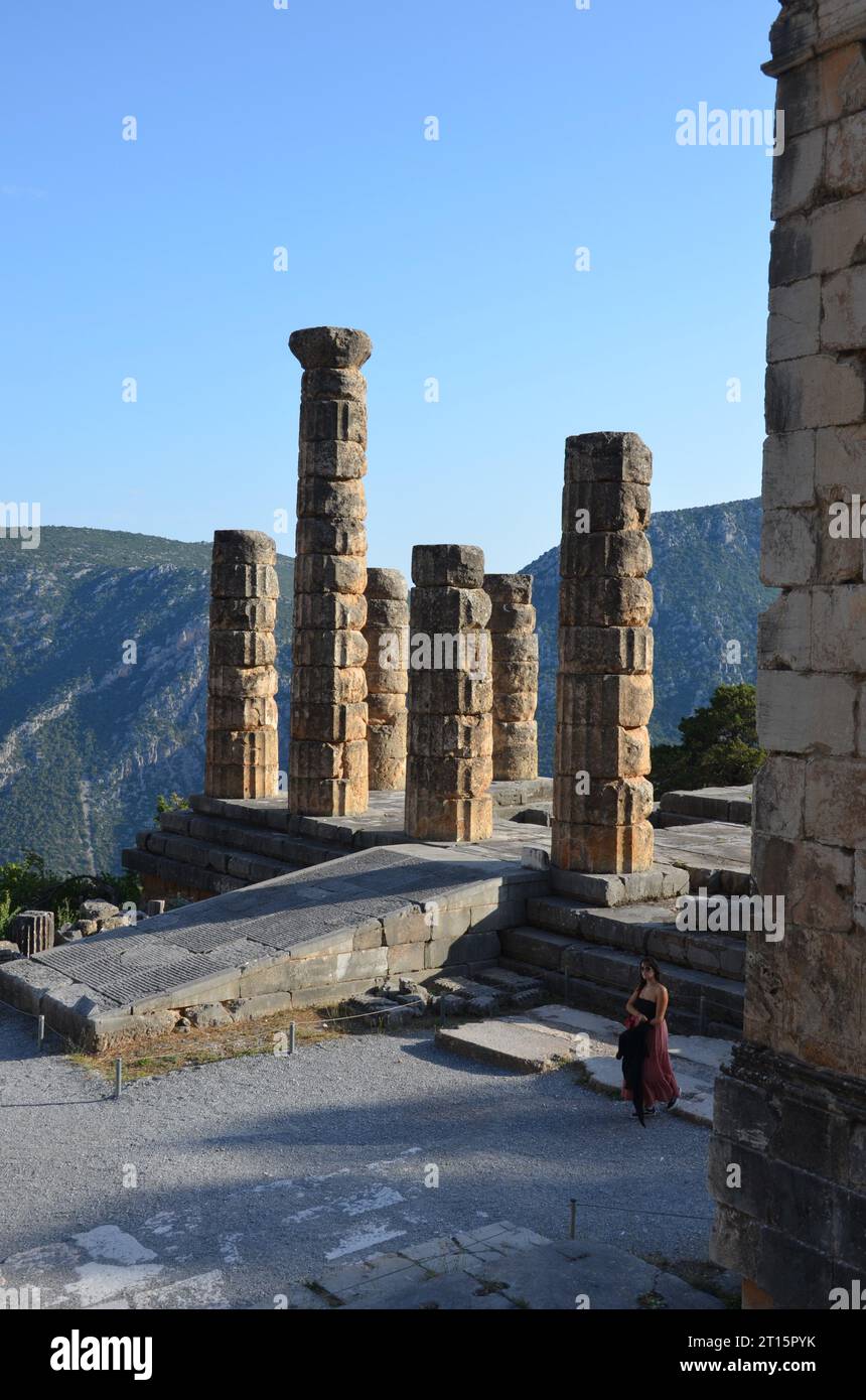 Columns of the Temple of Apollo, Delphi Stock Photo - Alamy
