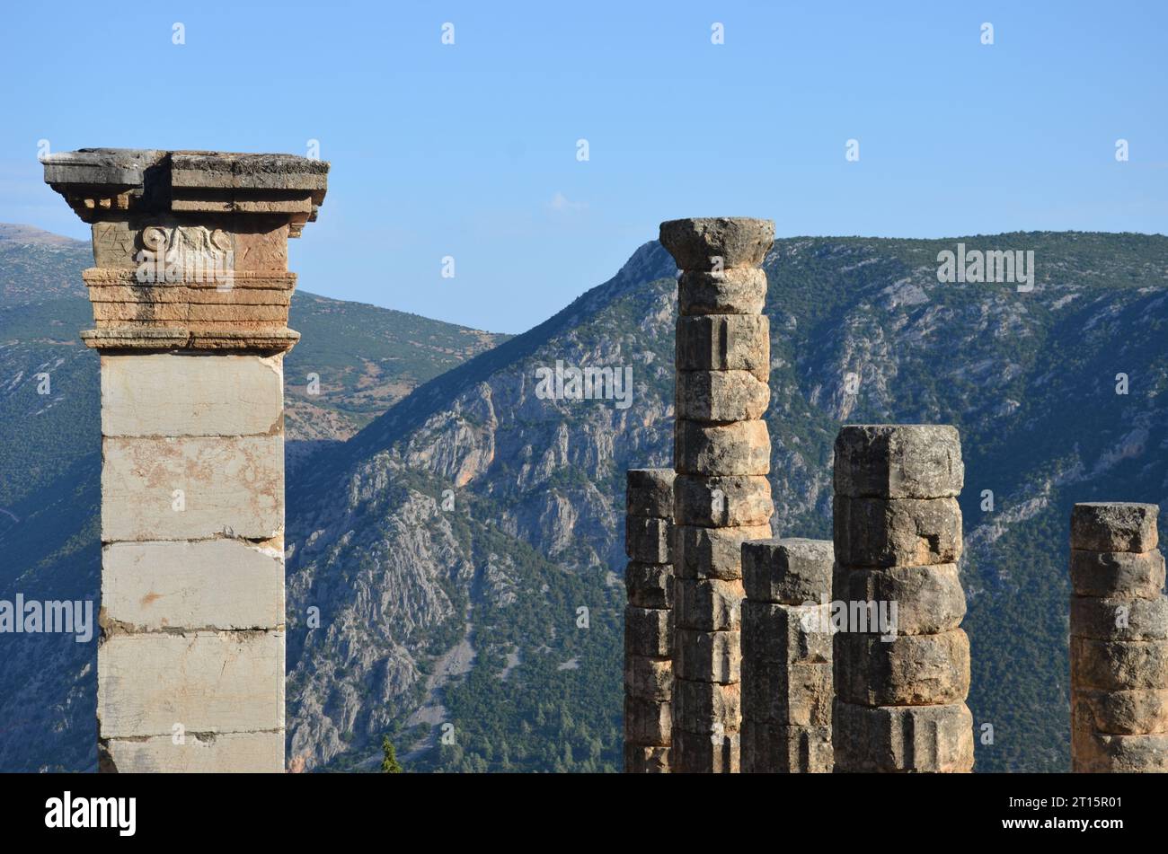 Columns at the Temple of Apollo, Delphi Stock Photo - Alamy