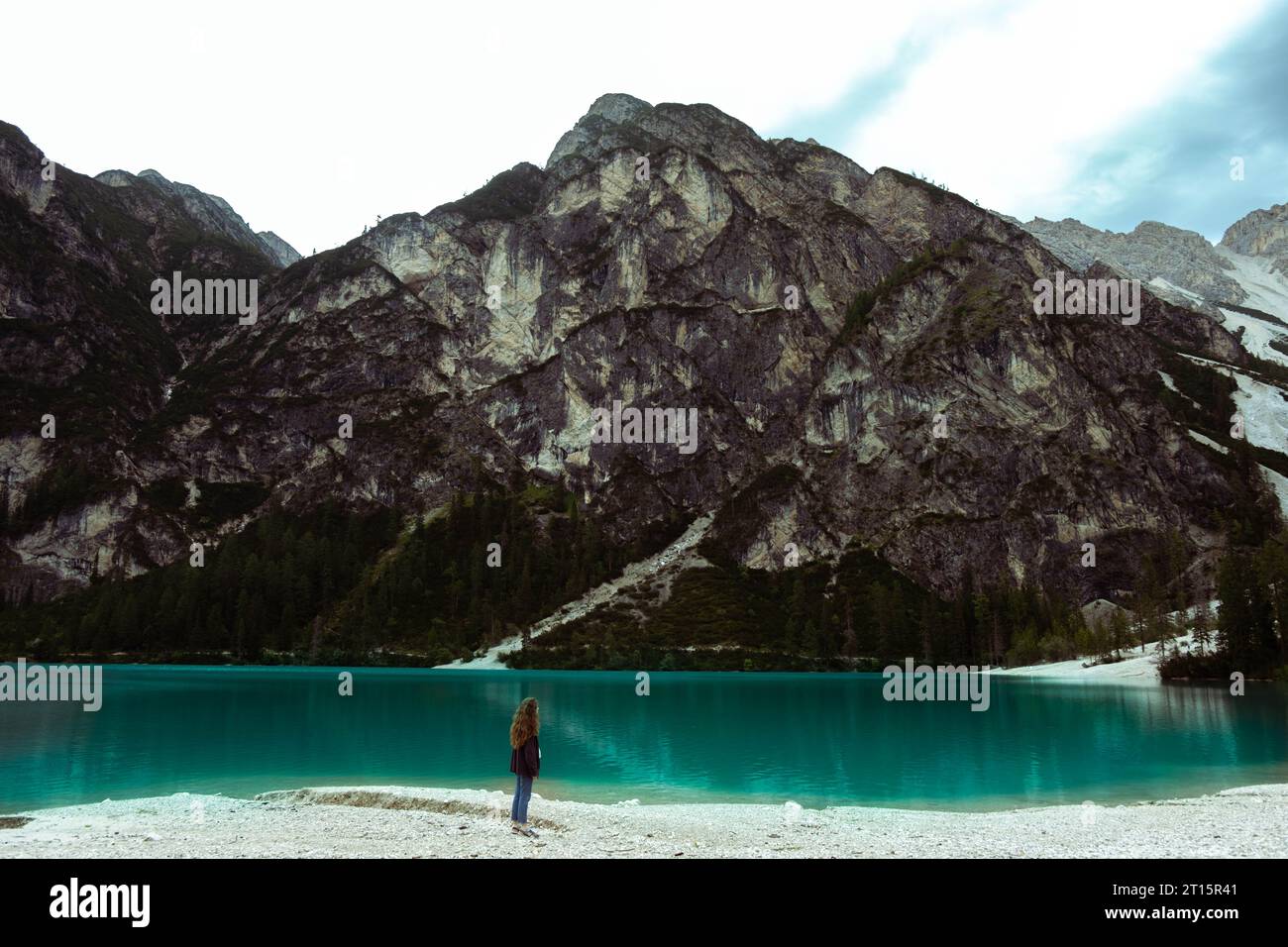 Lago di braies dolomite hi-res stock photography and images - Alamy