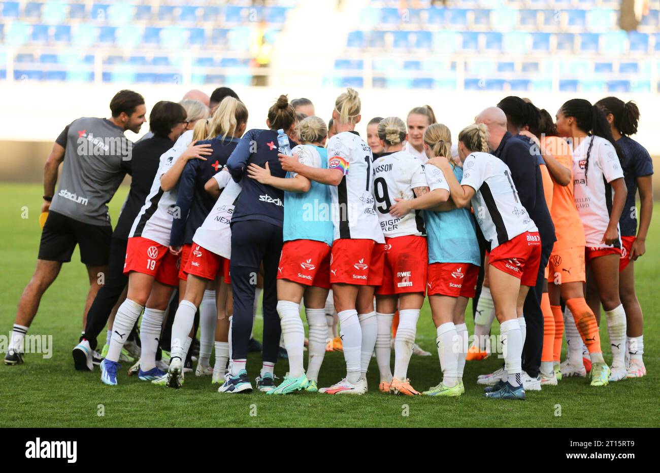 Backa Topola, Serbia. 11th Oct, 2023. 231011 Players of Rosengård after ...