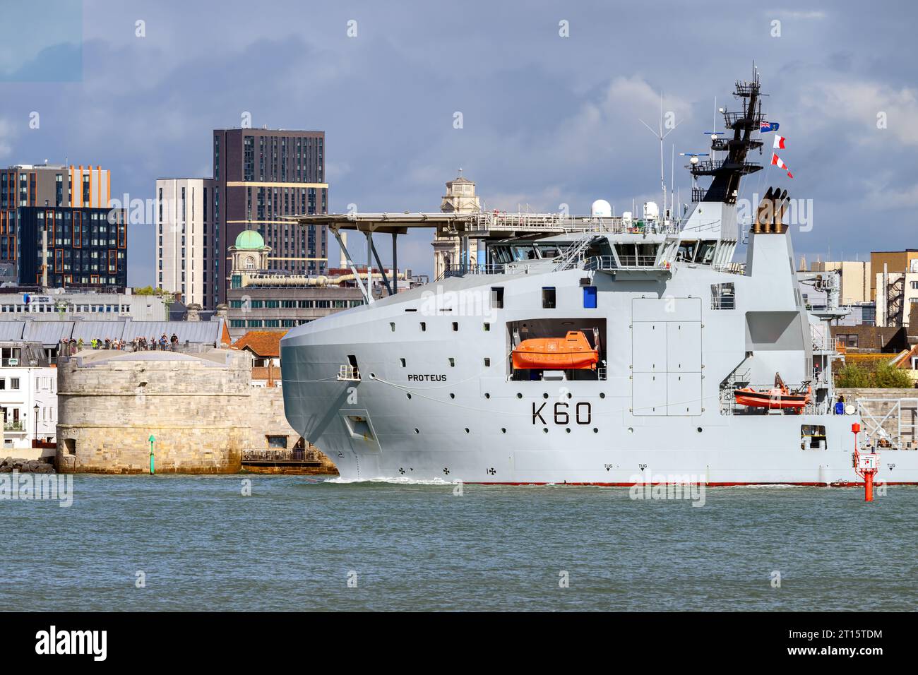 RFA Proteus (K60) is a Multi-Role Ocean Surveillance Ship tasked with ...