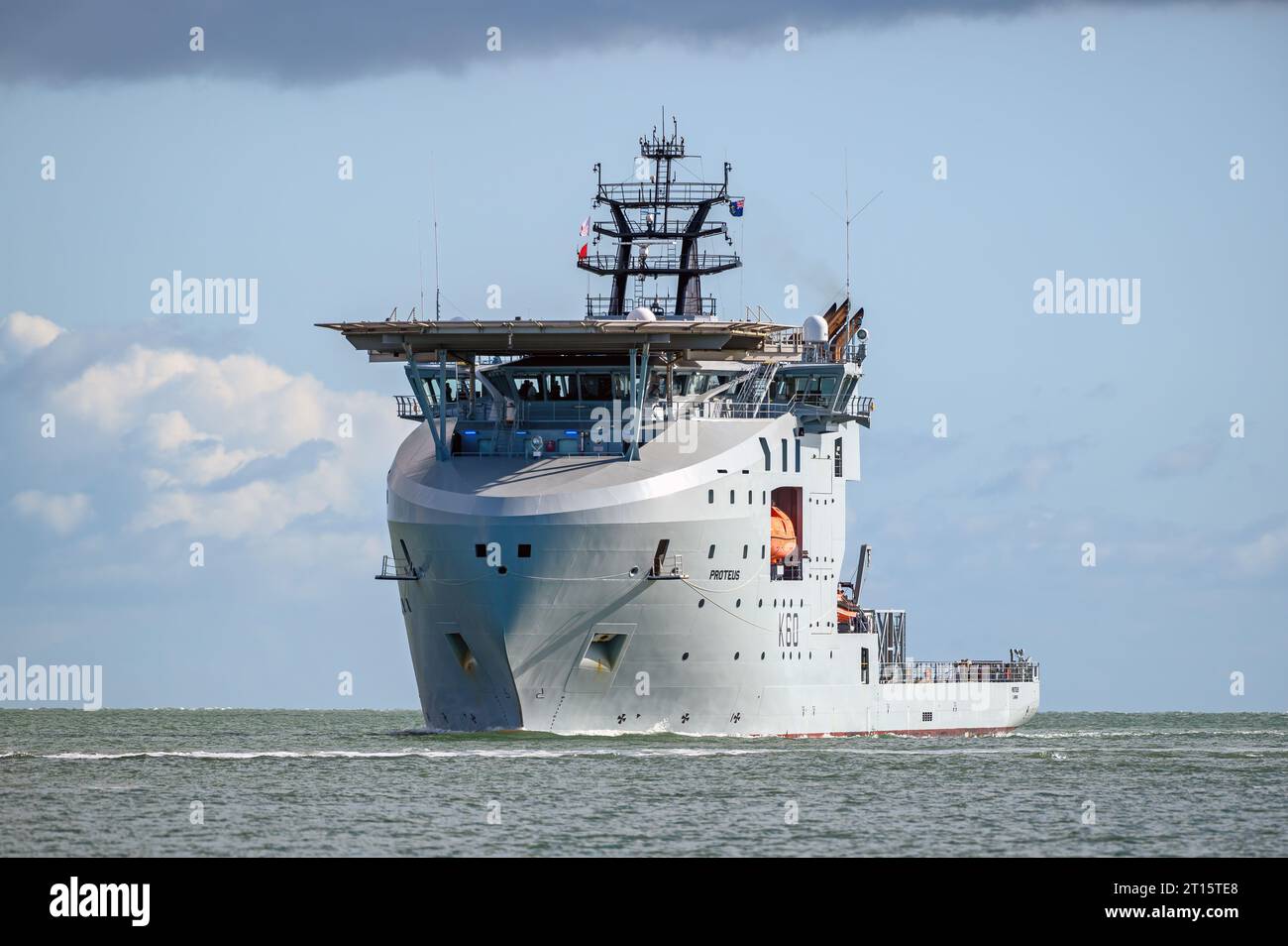 RFA Proteus (K60) is a Multi-Role Ocean Surveillance Ship tasked with ...