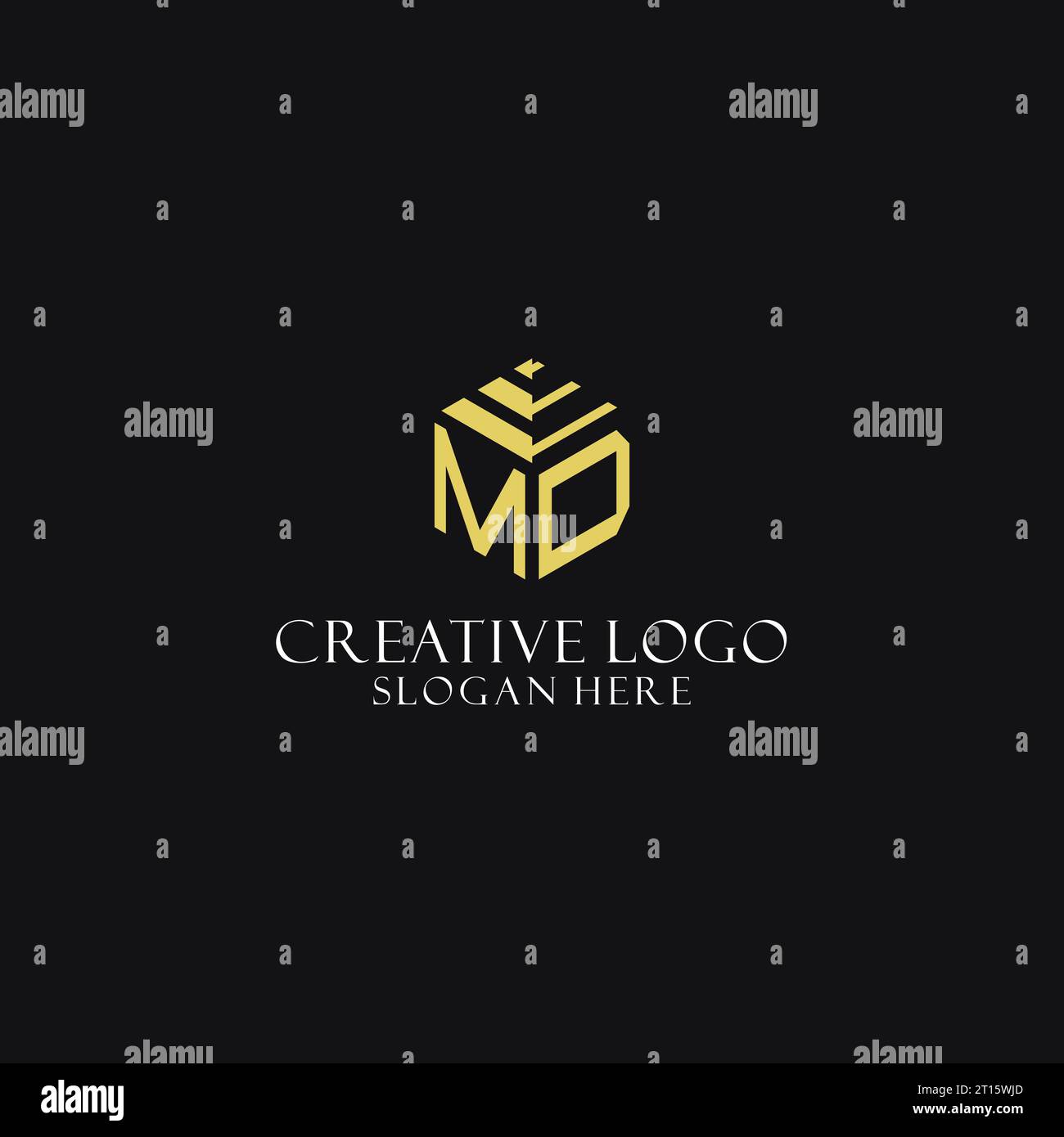 MD initial monogram with hexagon shape logo, creative geometric logo ... MD initial monogram with hexagon shape logo, creative geometric logo ...