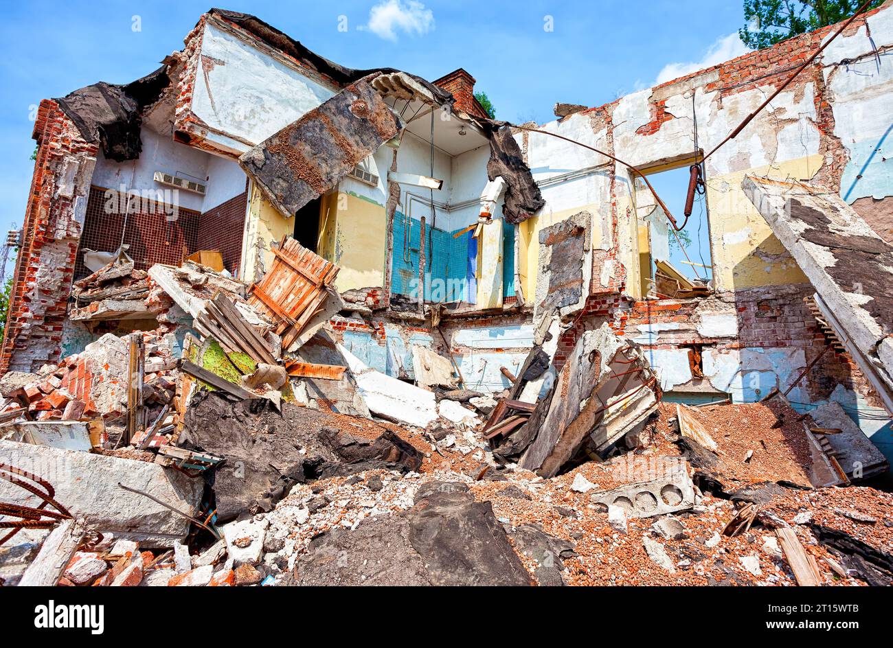 Hurricane earthquake destroyed house natural hi-res stock photography ...