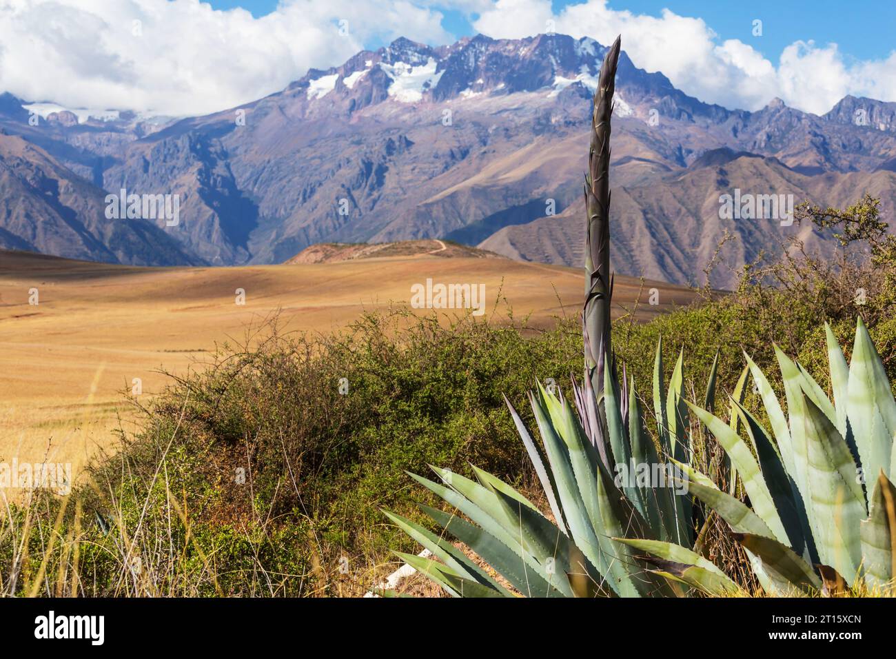 Rural landscapes in Cordillera de Los Andes, Peru, South America Stock ...