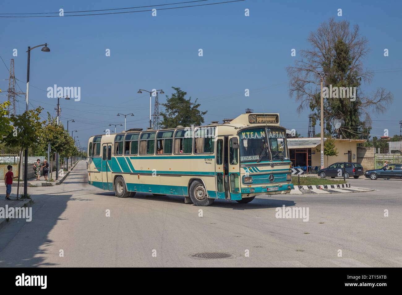 30.08.2018. Albania, Kucove. In 2018 there was a huge fleet of Mercedes ...