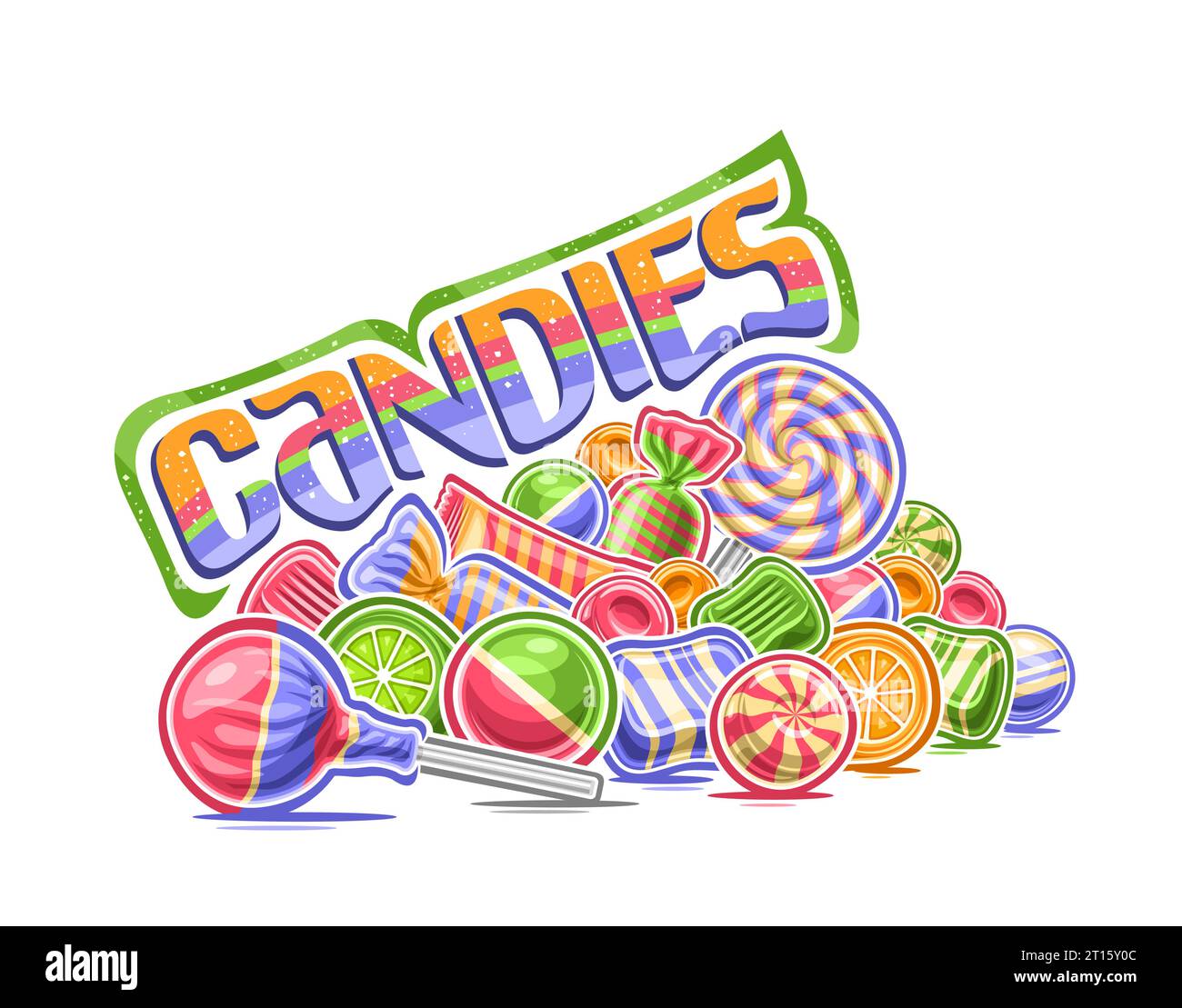 Sweet candy wrapped ball Stock Vector Images - Alamy