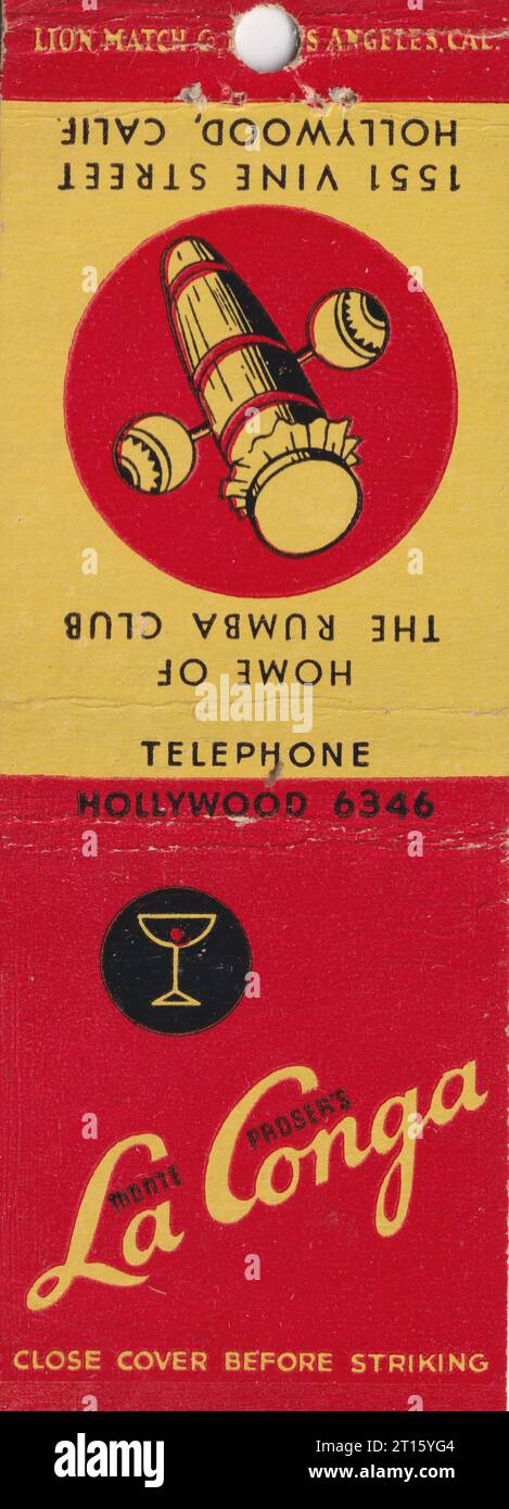 La Conga, 1551 Vine Street, Hollywood, home of the Rumba Club - US ...