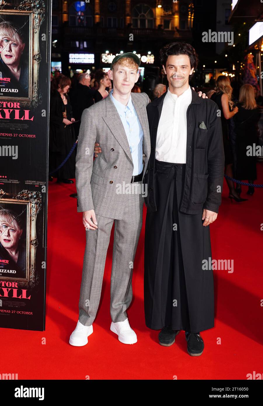 Joe Stephenson (left) and Jacob Fortune-Lloyd attend the world premiere ...