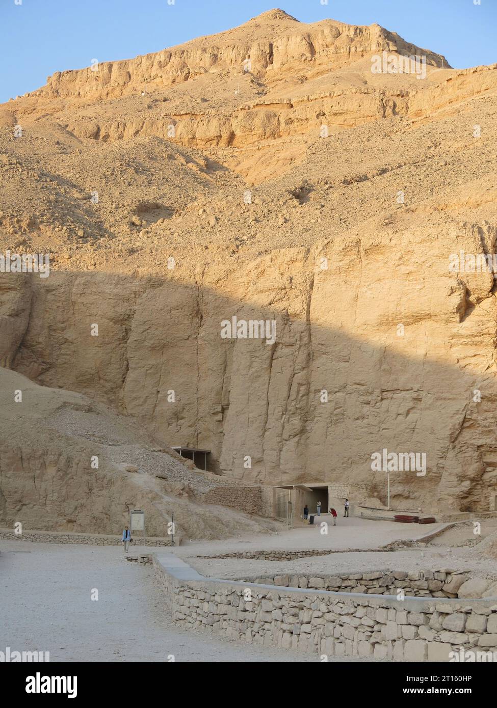 Ancient Egypt's Valley of the Kings: view of the golden limestone ...
